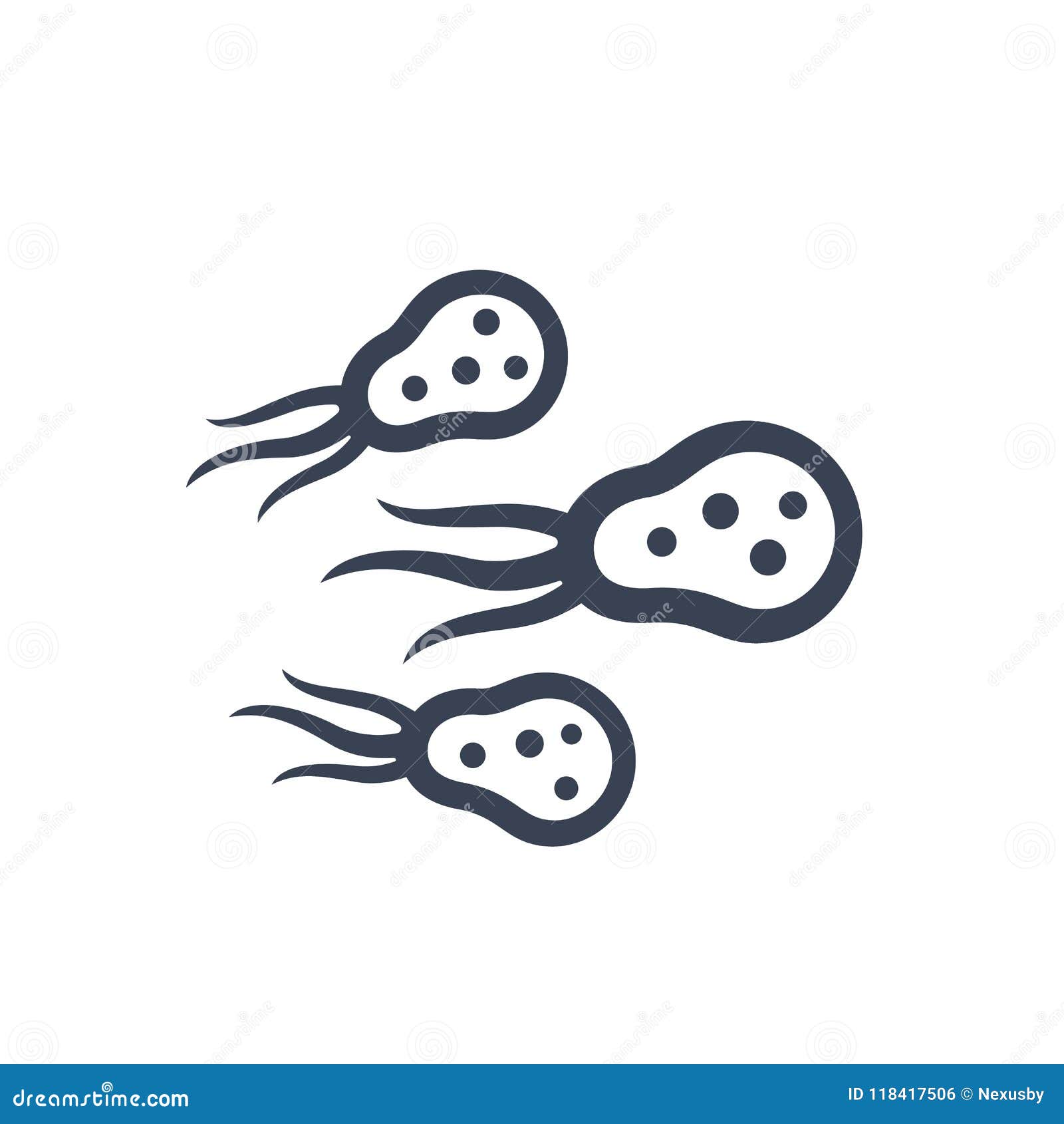 Microbes icon on white stock vector. Illustration of icon - 118417506