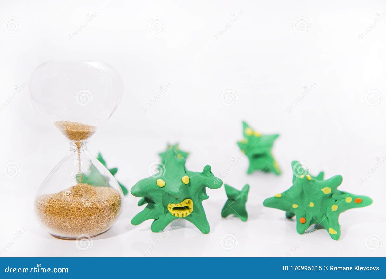 Microbes Made from Play Clay. Abstract Photo of the Spread of the Virus ...