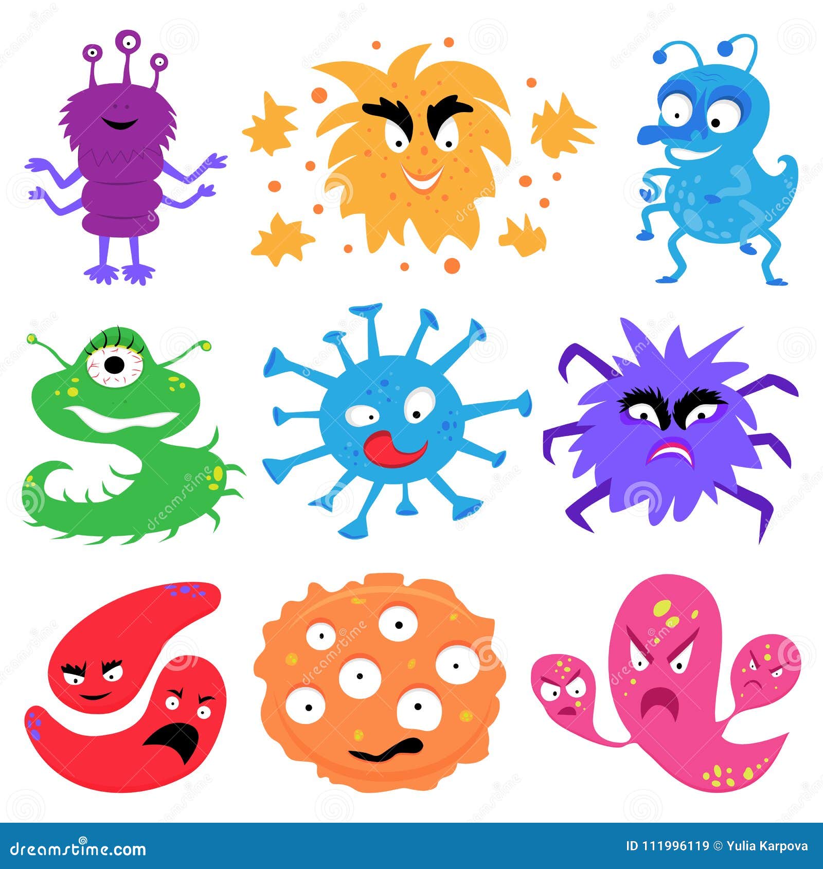 Microbes,monsters - Seamles Background Cartoon Vector | CartoonDealer ...
