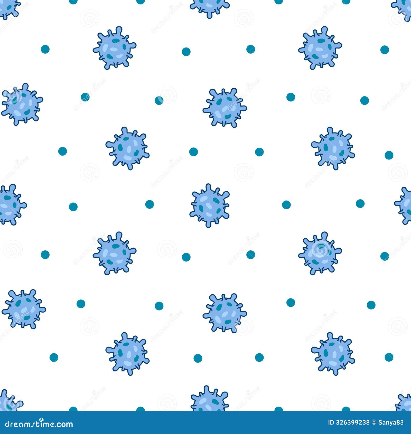 Microbes and Pathogen. Seamless Pattern Stock Illustration ...