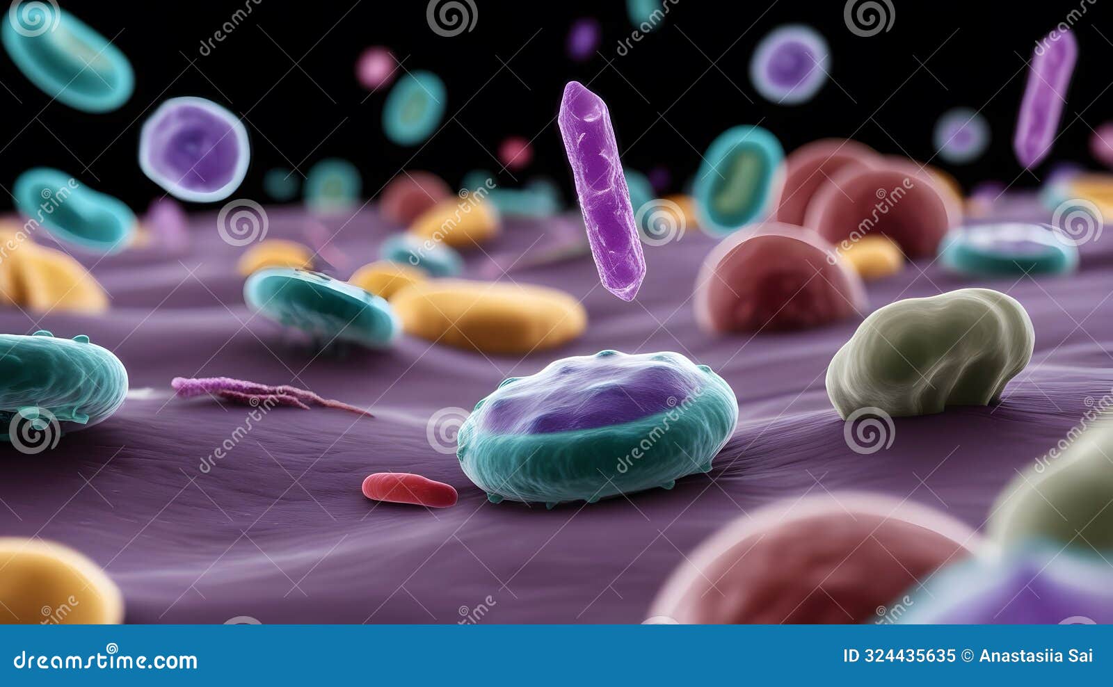 Microbes Under a Microscope Stock Image - Image of virus, aquatic ...