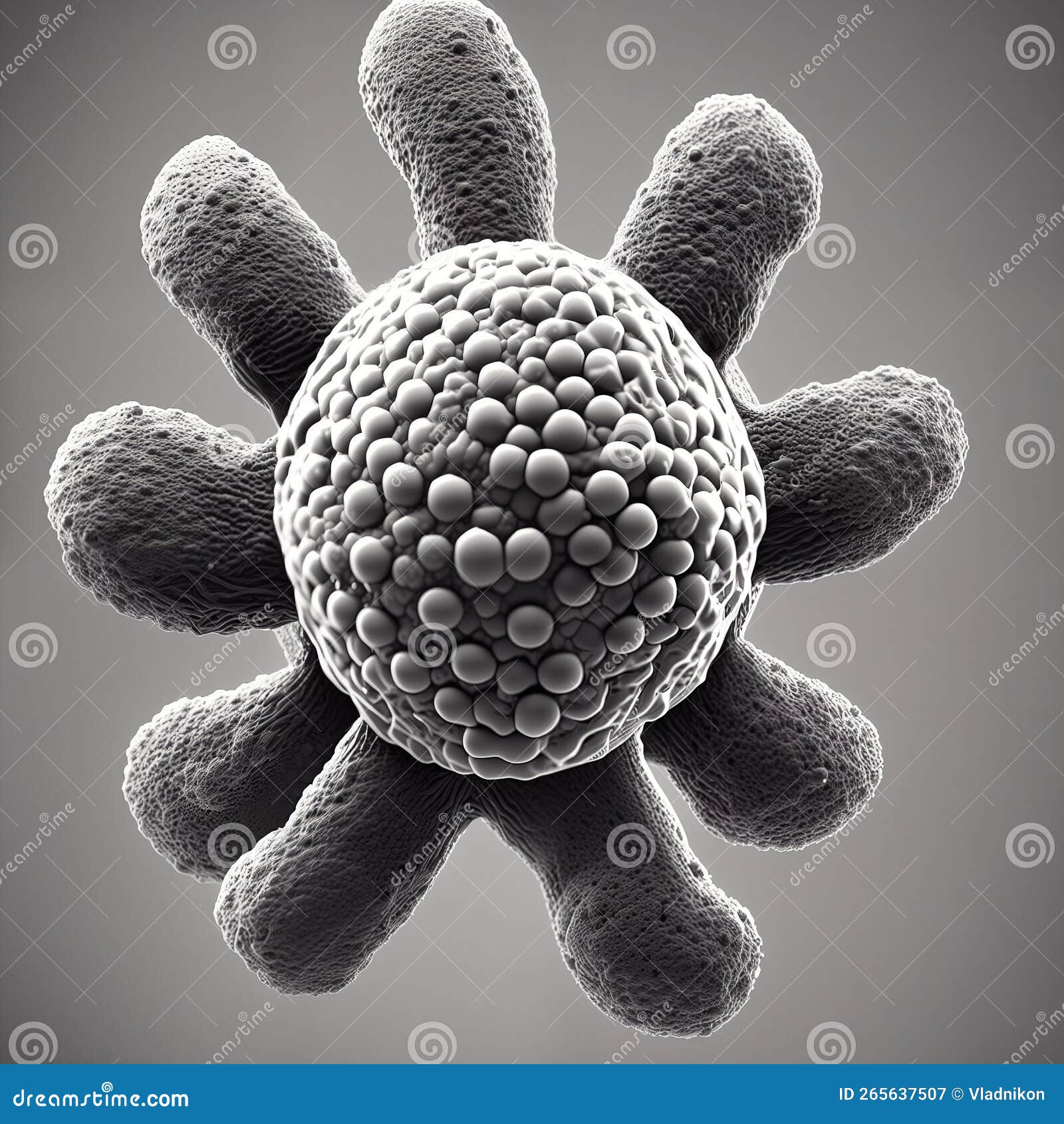 Microbes and Viruses Under the Microscope Stock Illustration ...