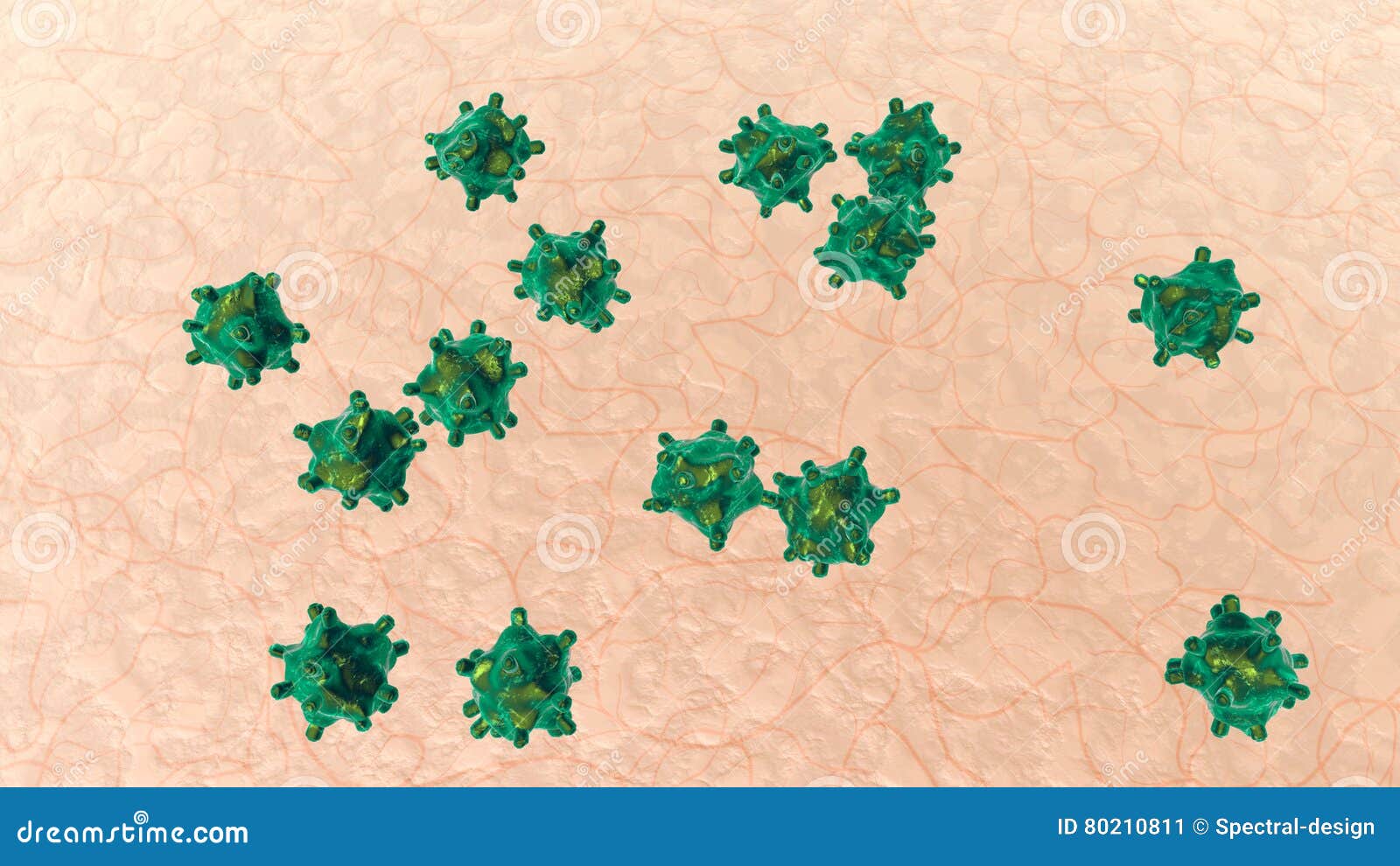 Microbi su pelle illustrazione di stock. Illustrazione di microbi ...