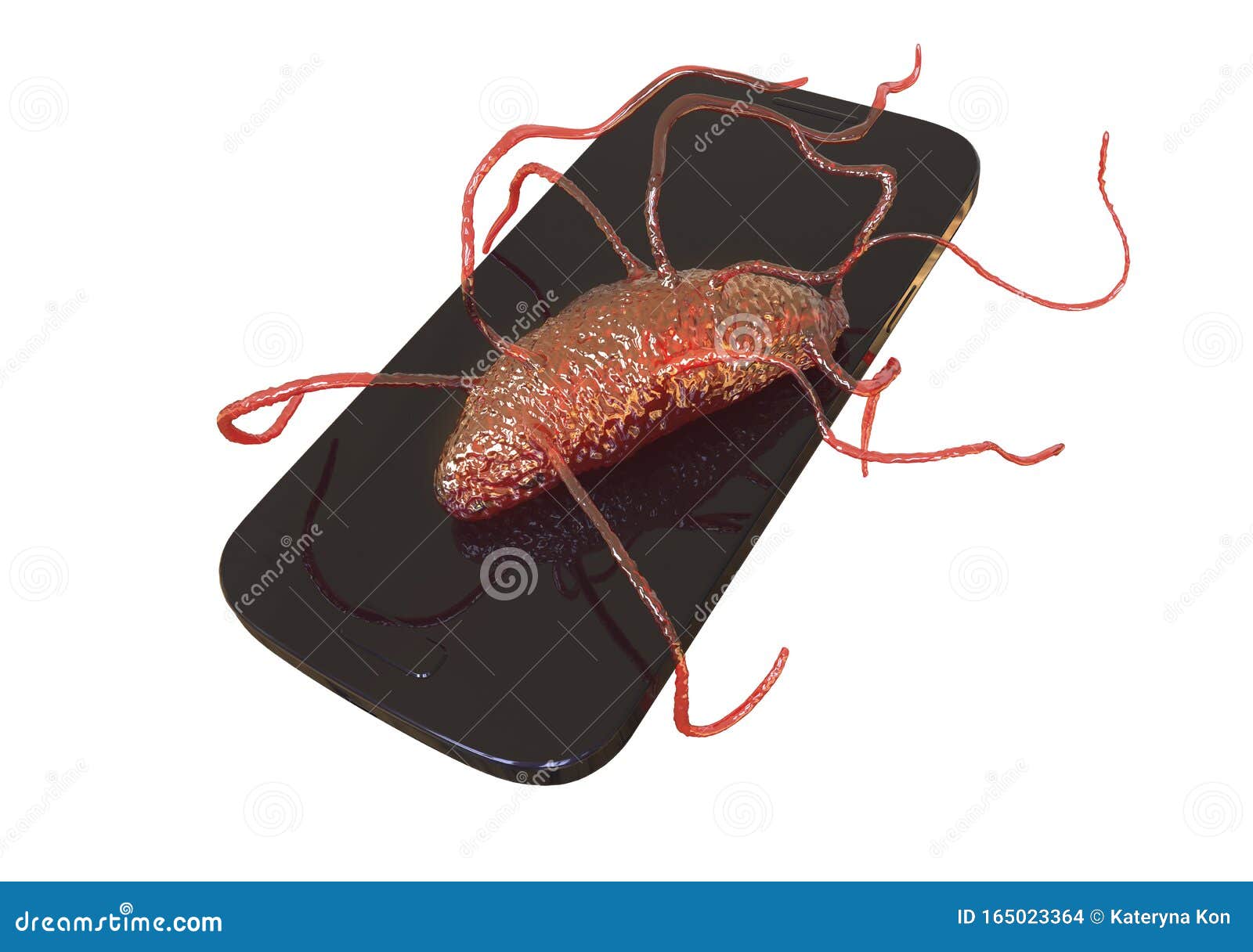 Microbial Contamination of a Mobile Phone, Conceptual Image Stock ...