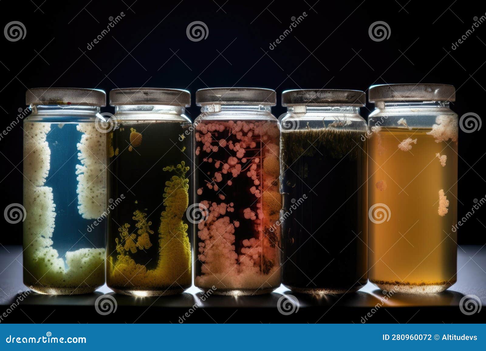 Microbial Culture of Bacteria with Multiple Generations Visible ...