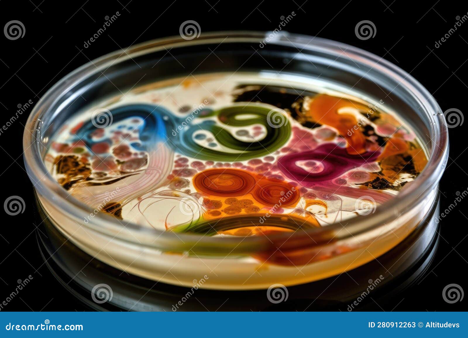Microbial Culture Being Used As a Test Subject for Microscope Stock ...