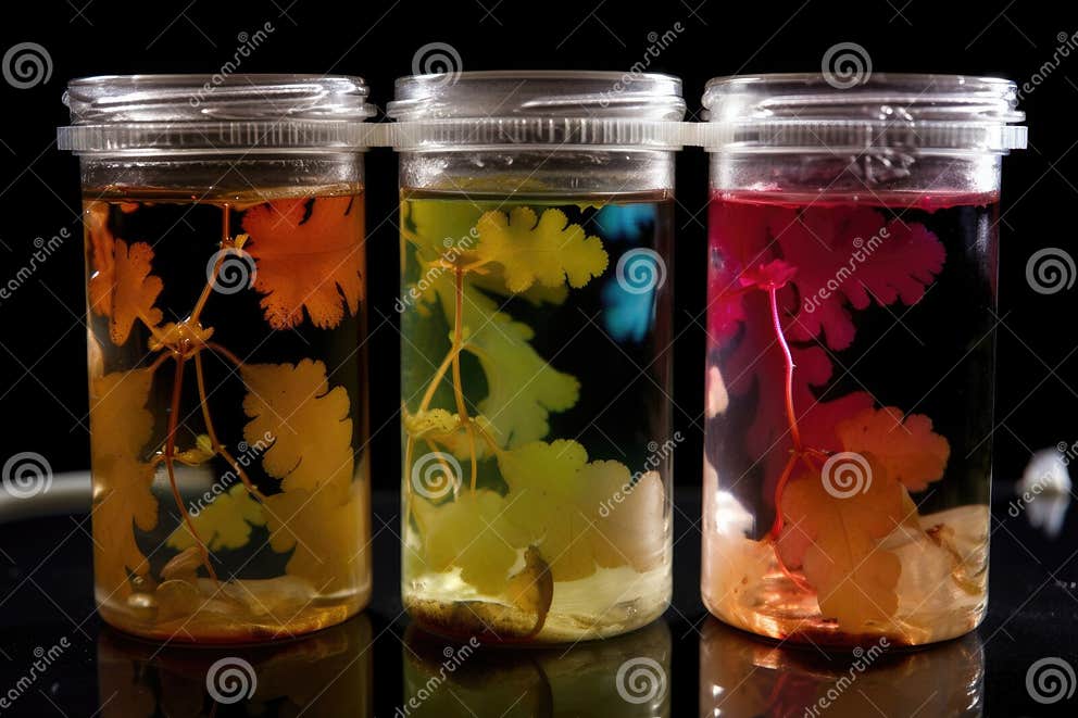 Microbial Culture Growing on Gel Medium, with Visible Growth and Color ...