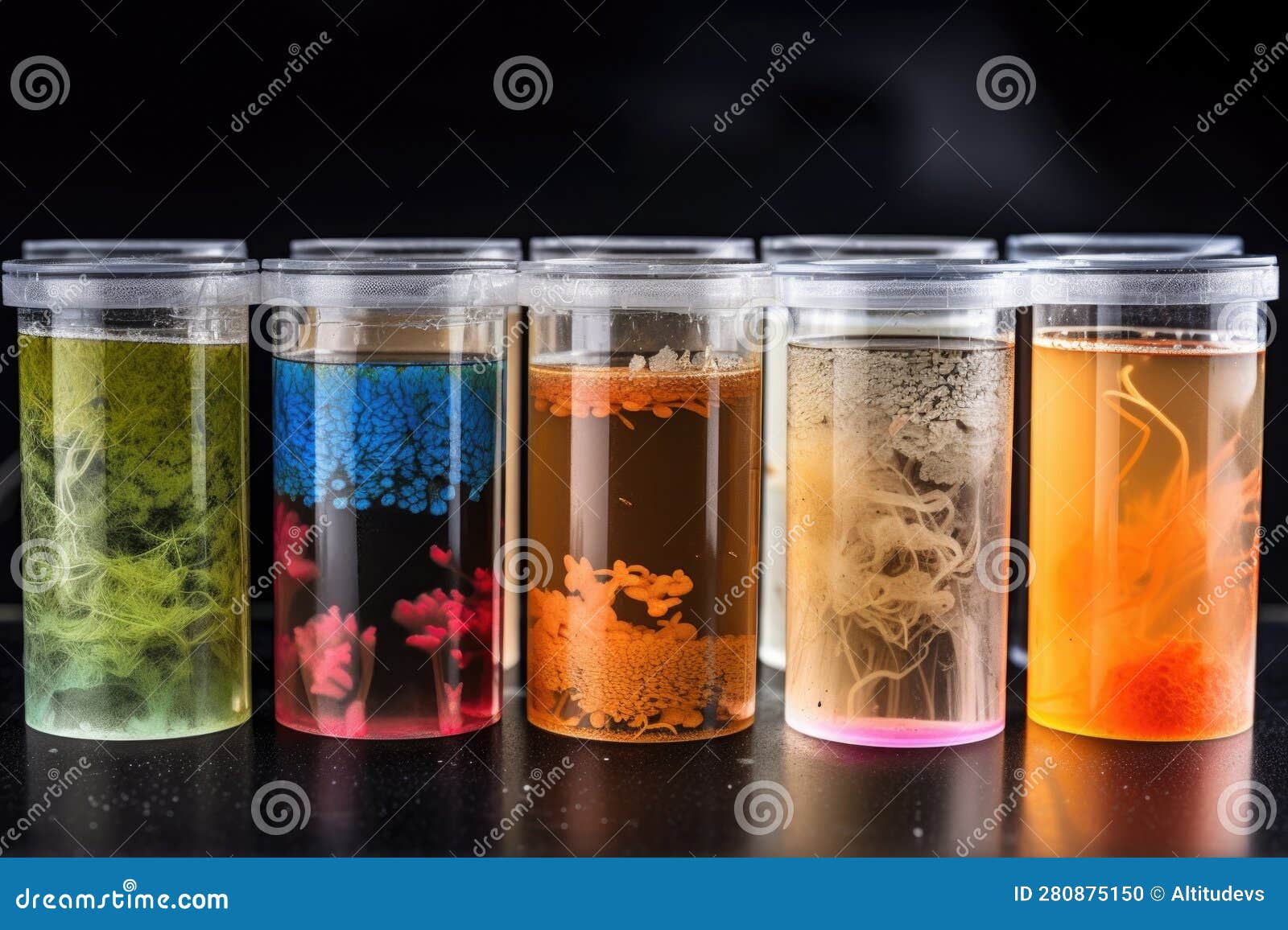 Microbial Cultures of Different Strains and Species Being Compared Side ...