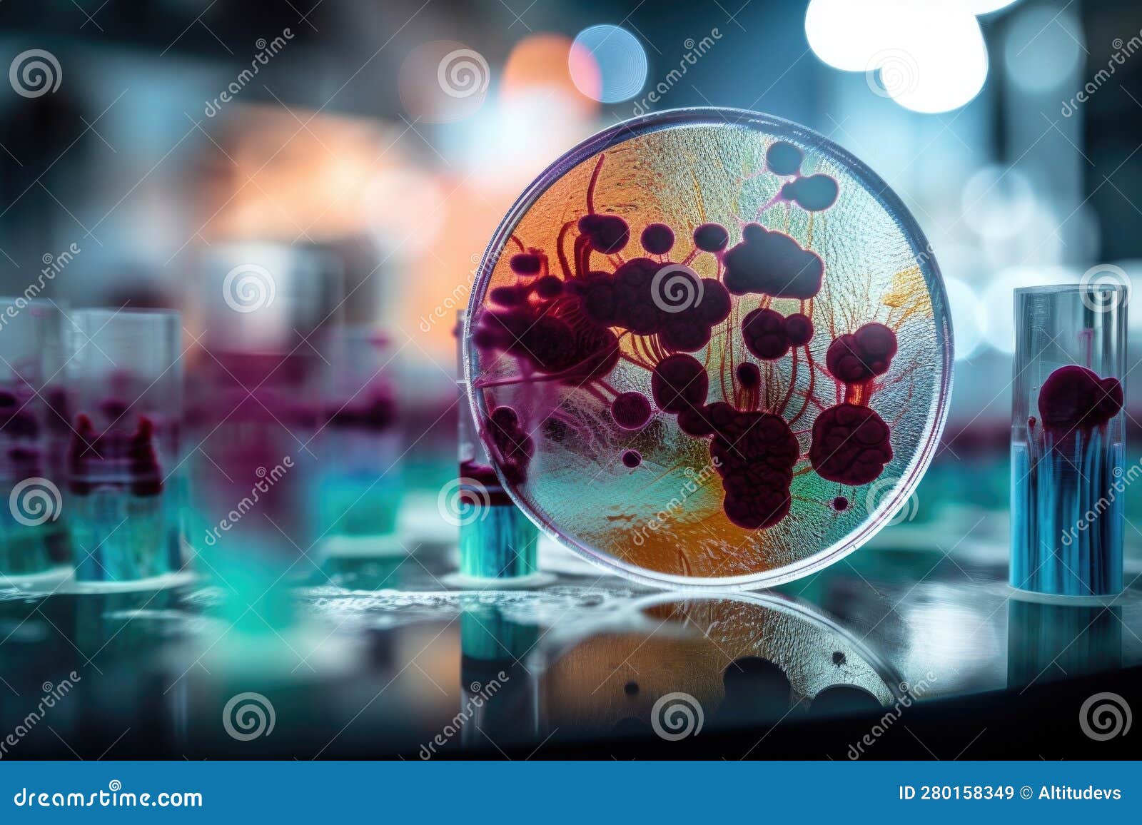 Microbial Cultures Of Different Strains And Species Being Compared Side ...