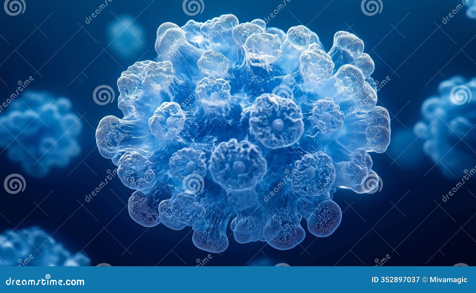 Microbial Entity Under High Magnification in Aquatic Environment Stock ...