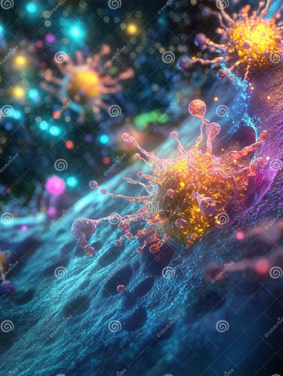 Microbial Interactions Displayed in Vibrant Colors Under Molecular ...