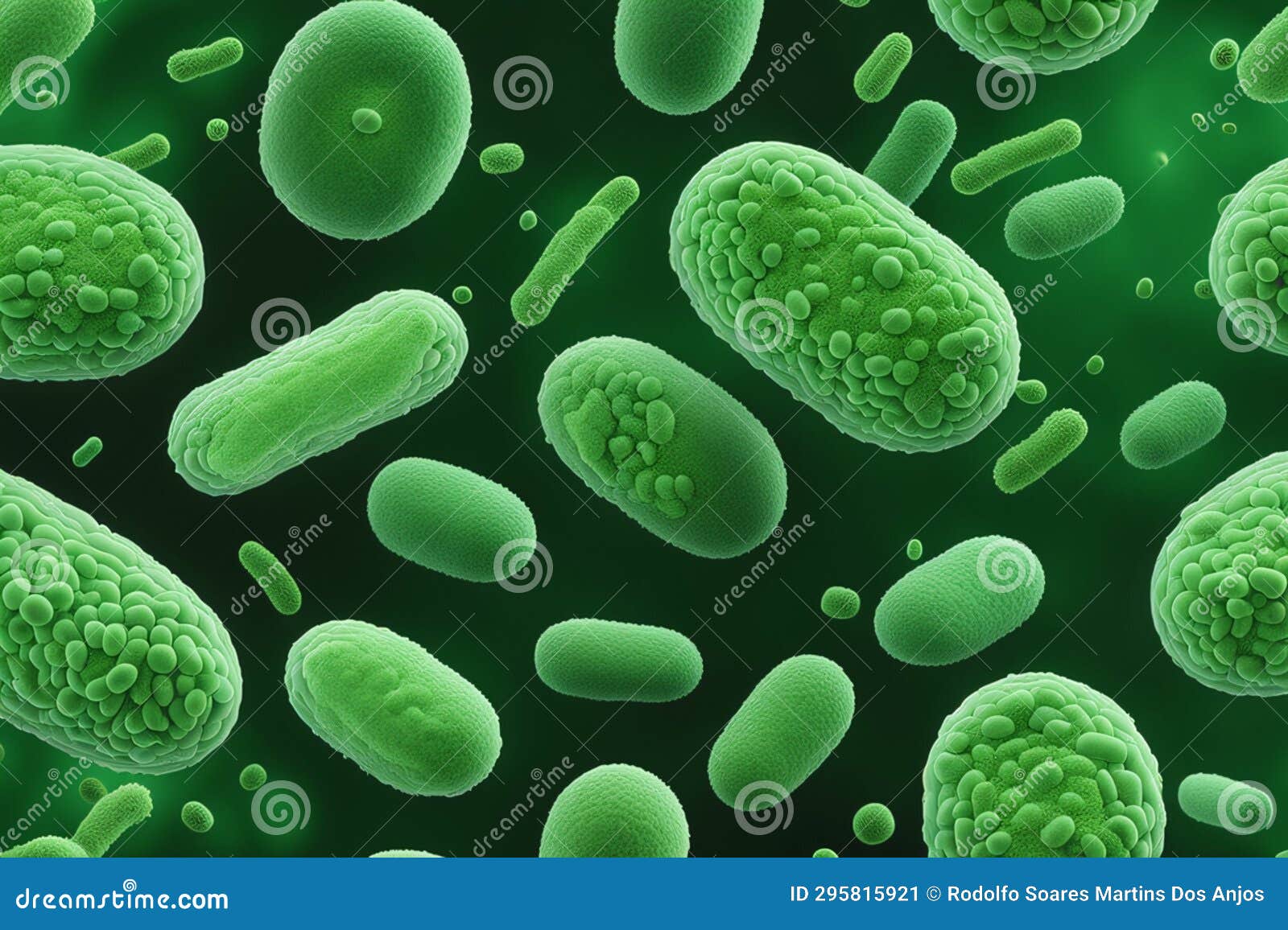 Invisible Invaders Medical Illustration Of Green Cocci Bacteria ...