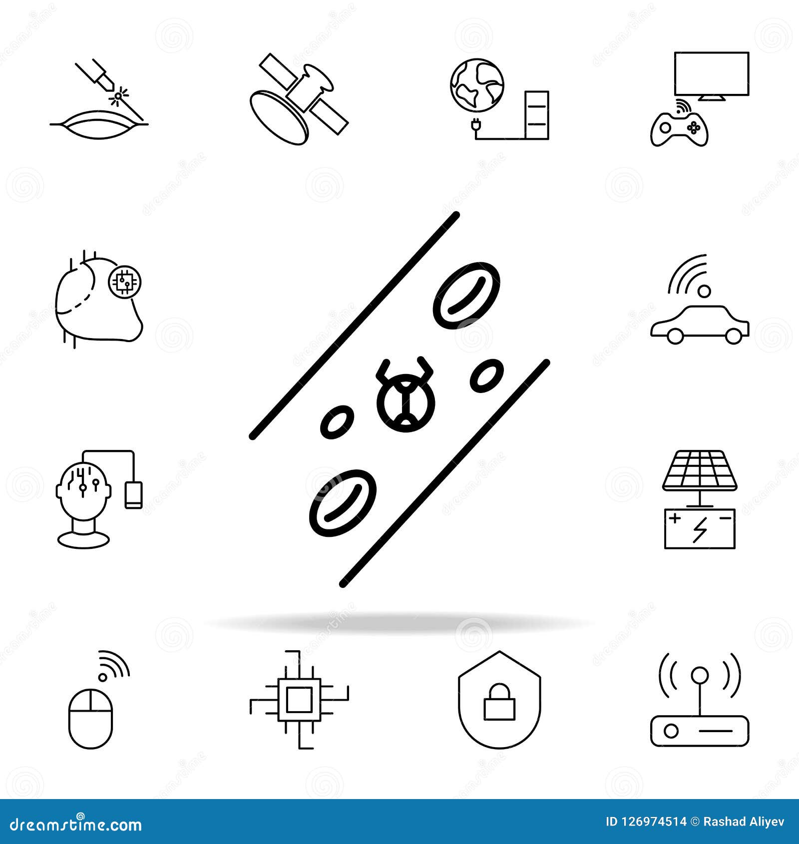 Microbial Test Icon In Neon Style Royalty-Free Stock Photo ...