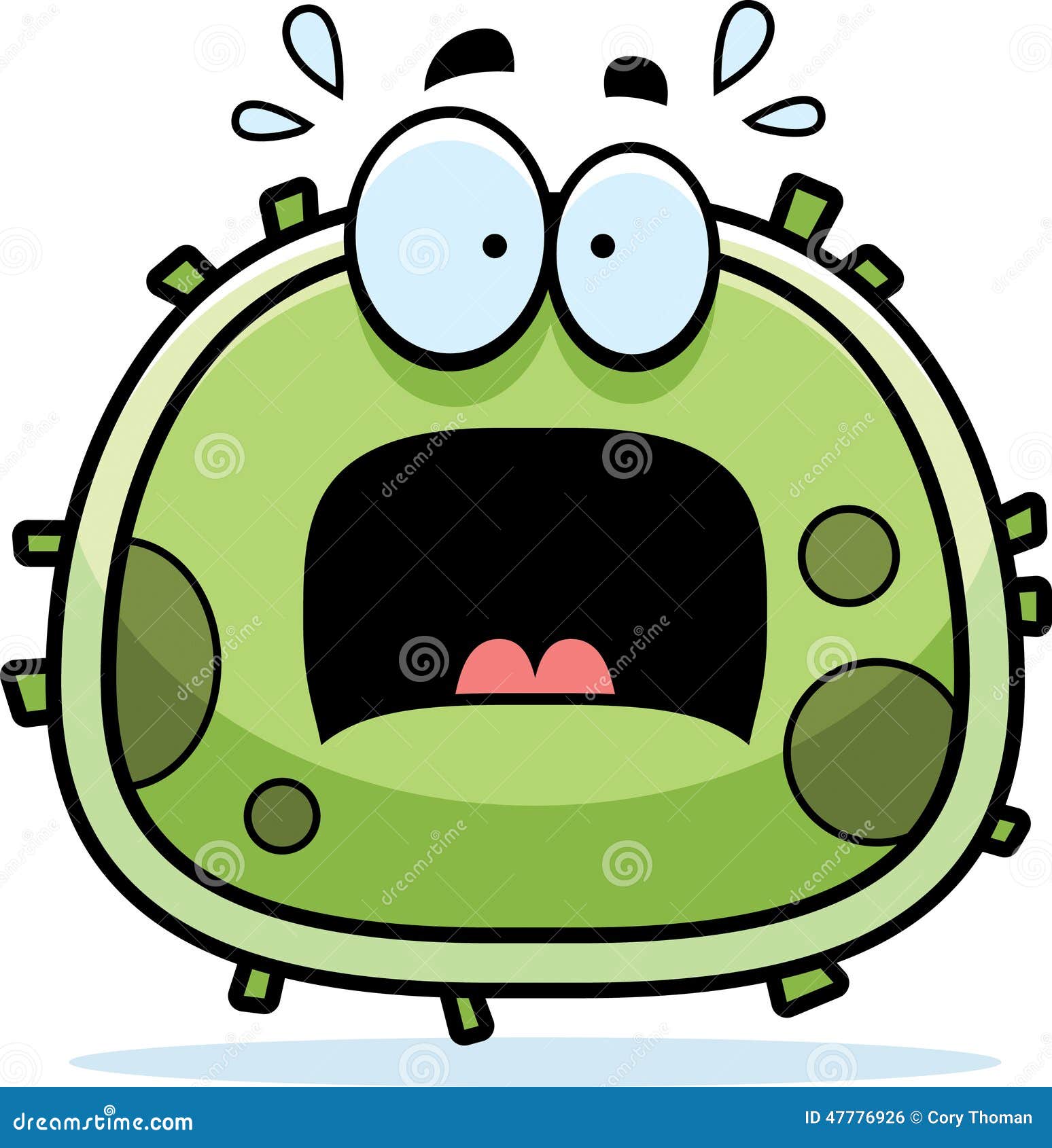 Microbio Asustado Del Germen Ilustración del Vector - Ilustración de ...