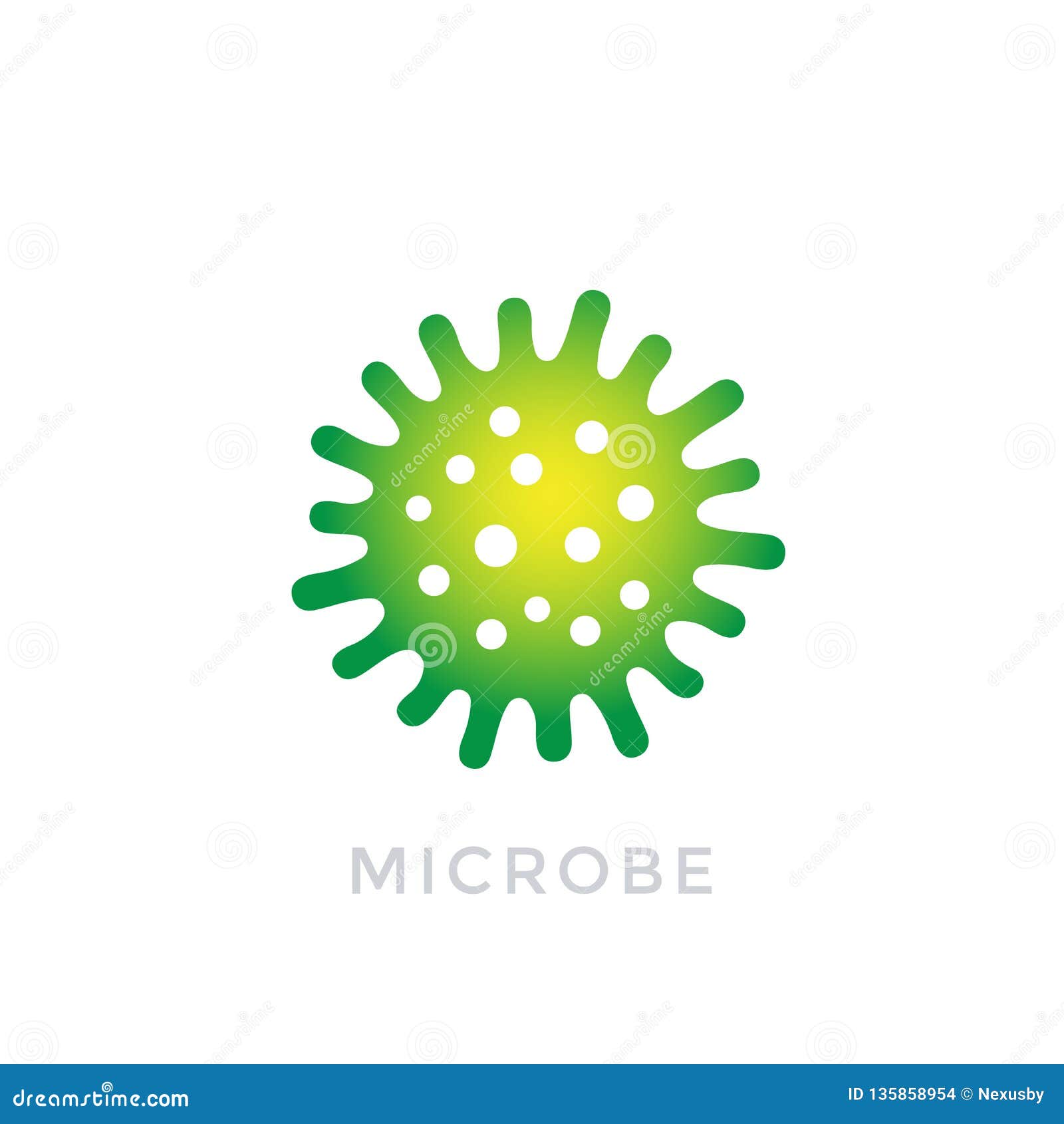 Microbio, Icono De La Bacteria, Logotipo Del Vector Ilustración del ...