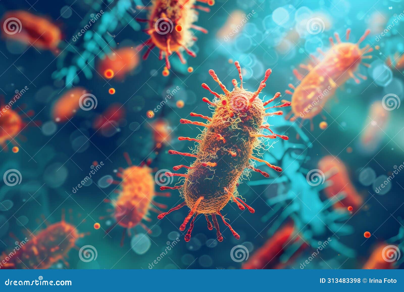 Microbiological Organisms Under Microscope Stock Photo - Image of ...