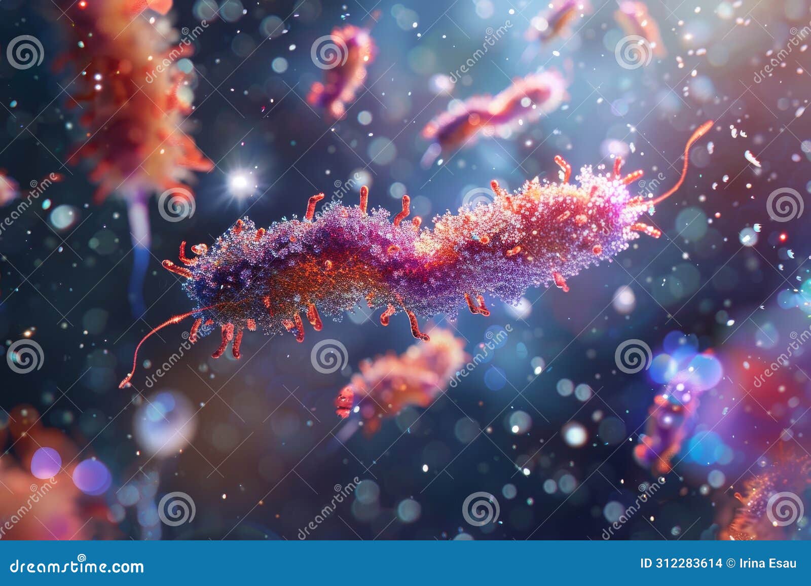 Microbiological Organisms Under Microscope Stock Photo - Image of ...