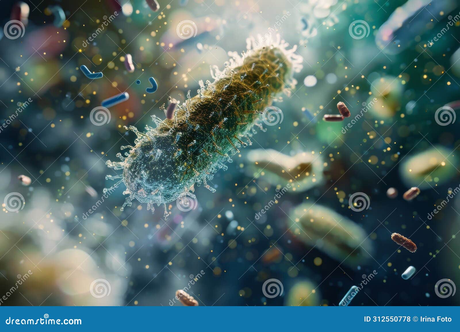 Microbiological Organisms Under Microscope Stock Photo - Image of ...