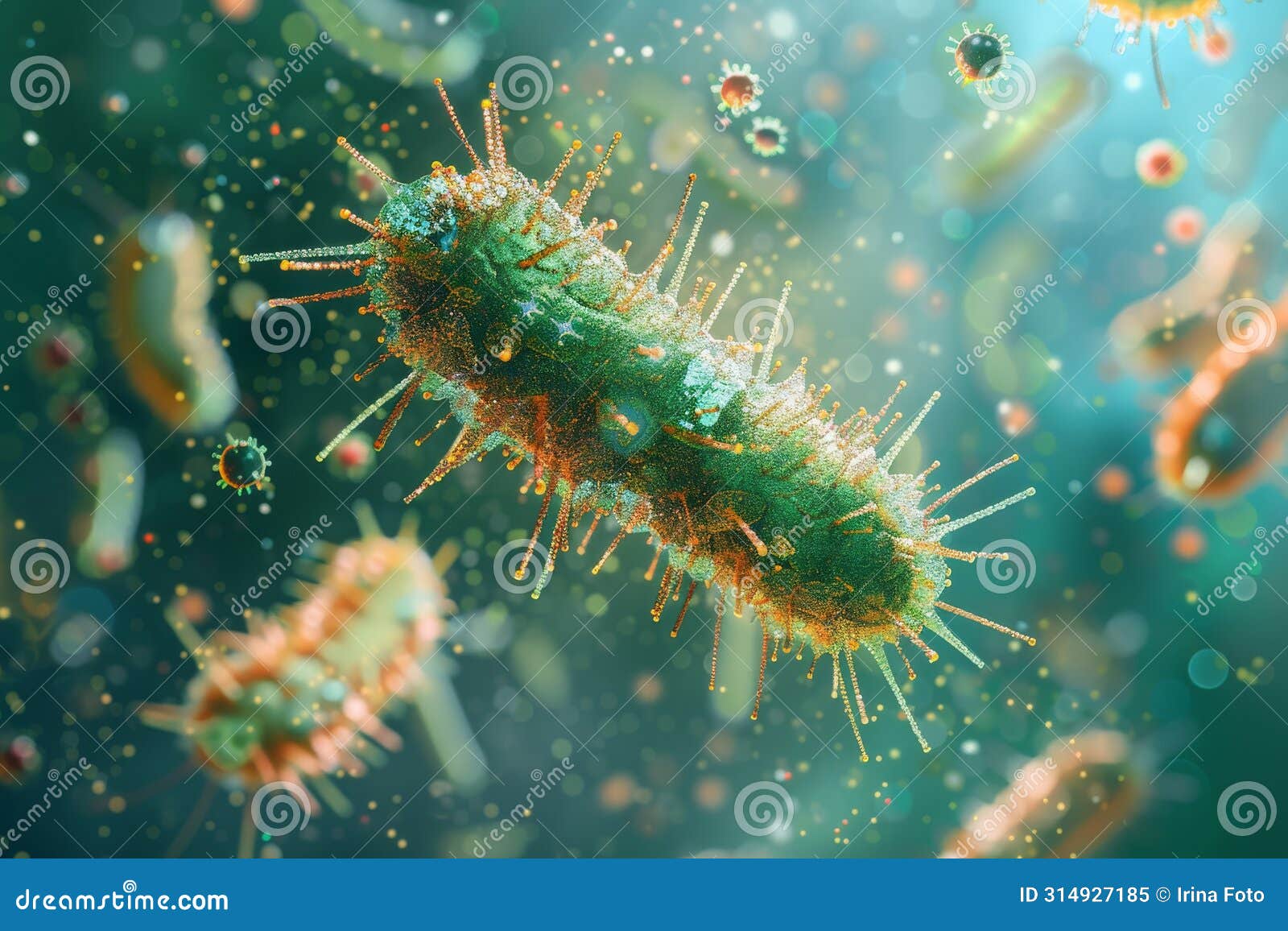 Microbiological Organisms Under Microscope Stock Image - Image of ...