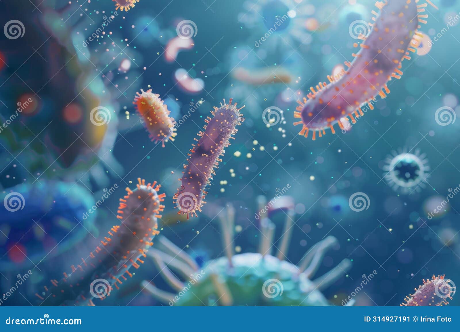 Microbiological Organisms Under Microscope Stock Image - Image of ...