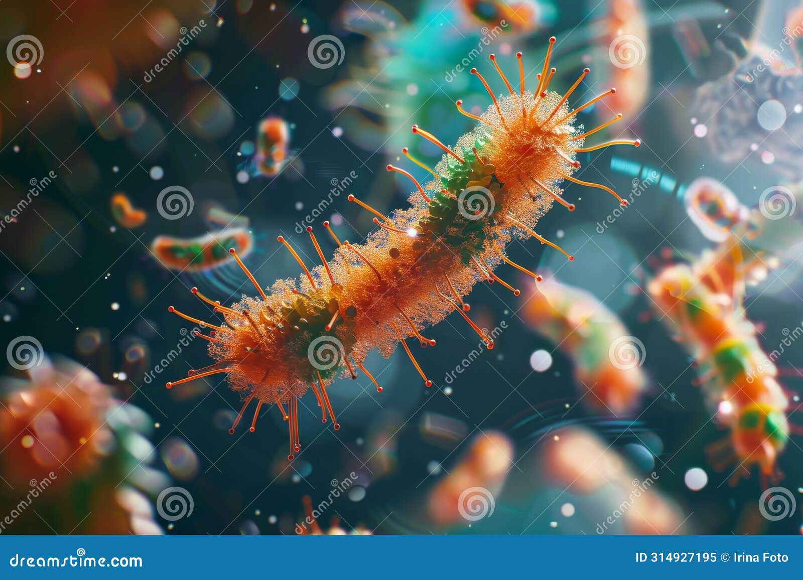 Microbiological Organisms Under Microscope Stock Image - Image of ...
