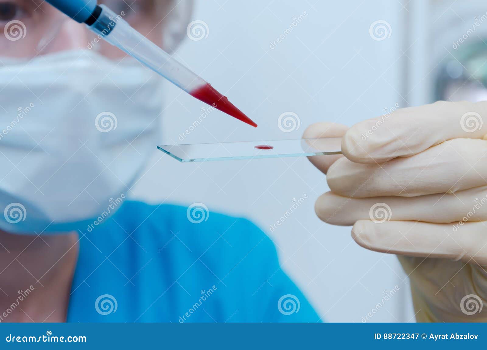 Microbiological Pipette in the Genetic Laboratory Stock Image - Image ...