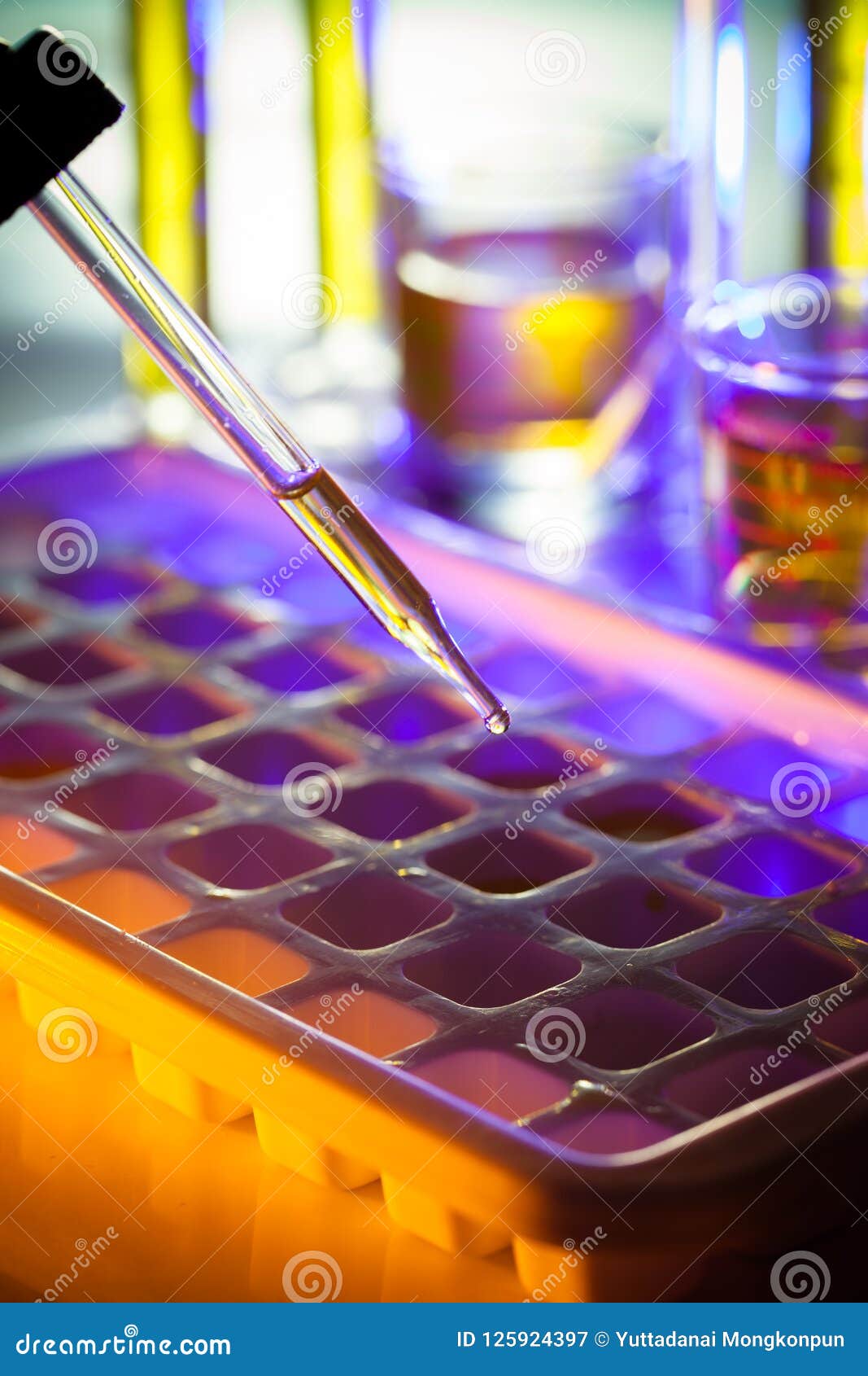 Test tubes and pipette stock image. Image of medical - 125924397
