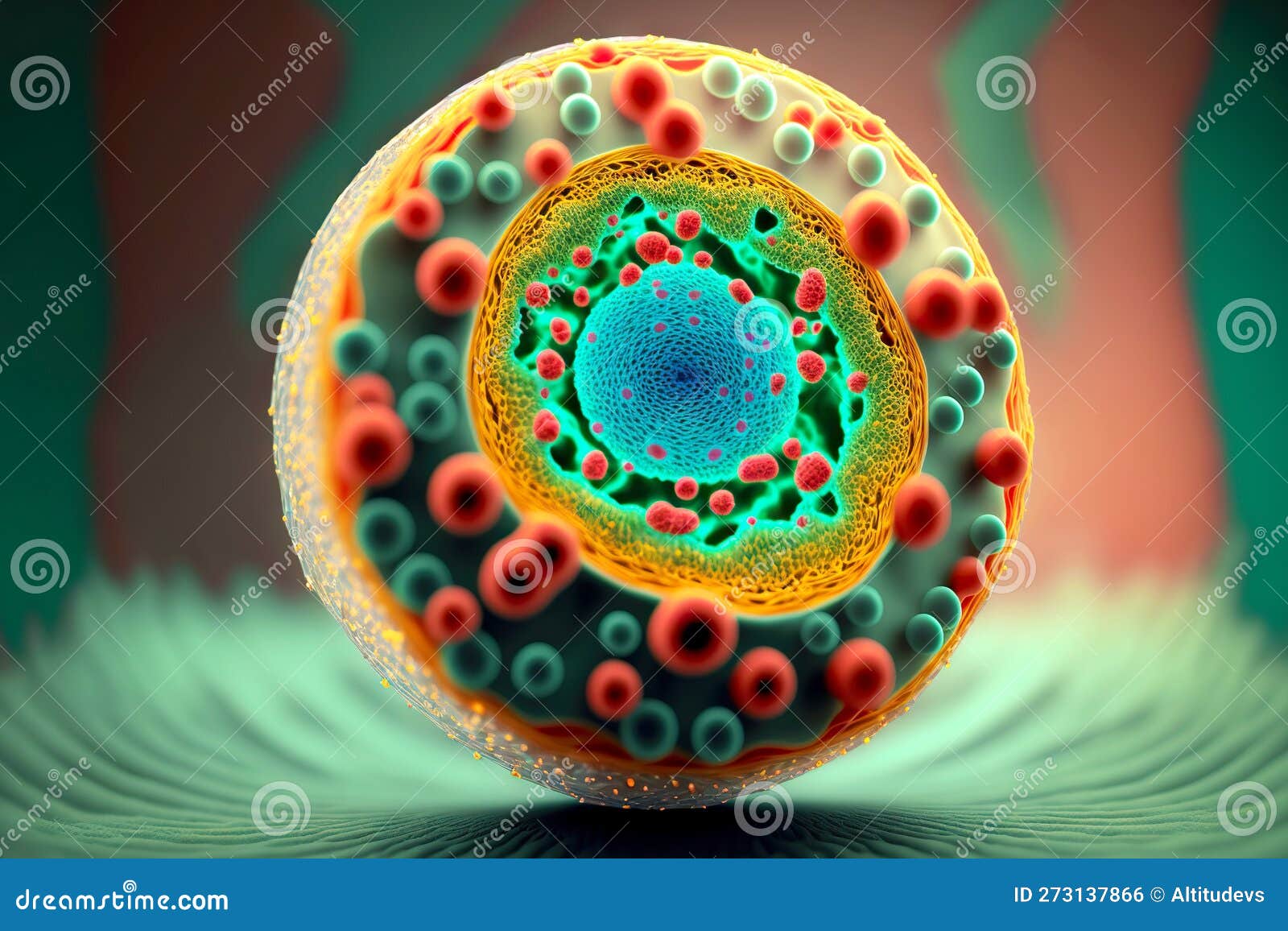 Microbiological Process of Cell Division Magnified by Microscope Stock ...