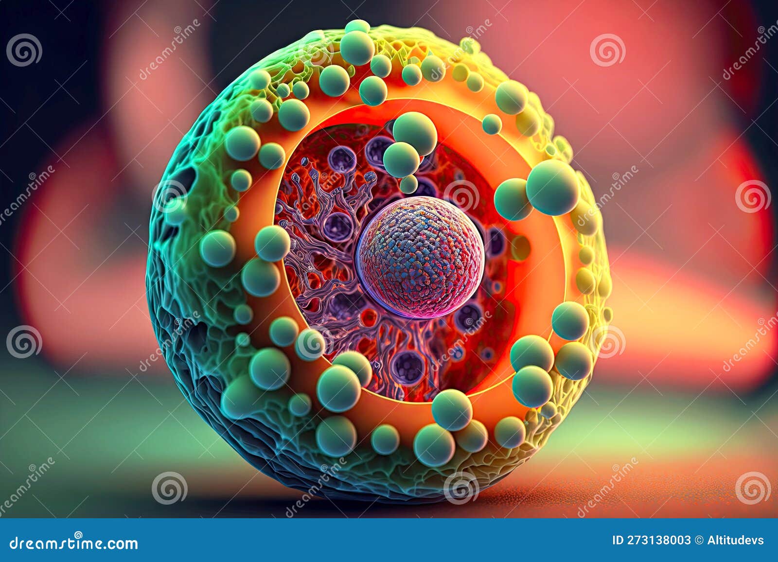 Microbiological Process of Cell Division Magnified by Microscope Stock ...