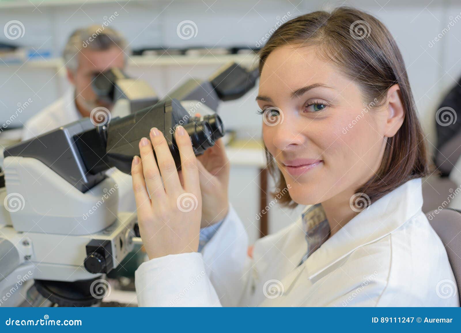 Microbiologist Posing in Laboratory Stock Image - Image of performance ...