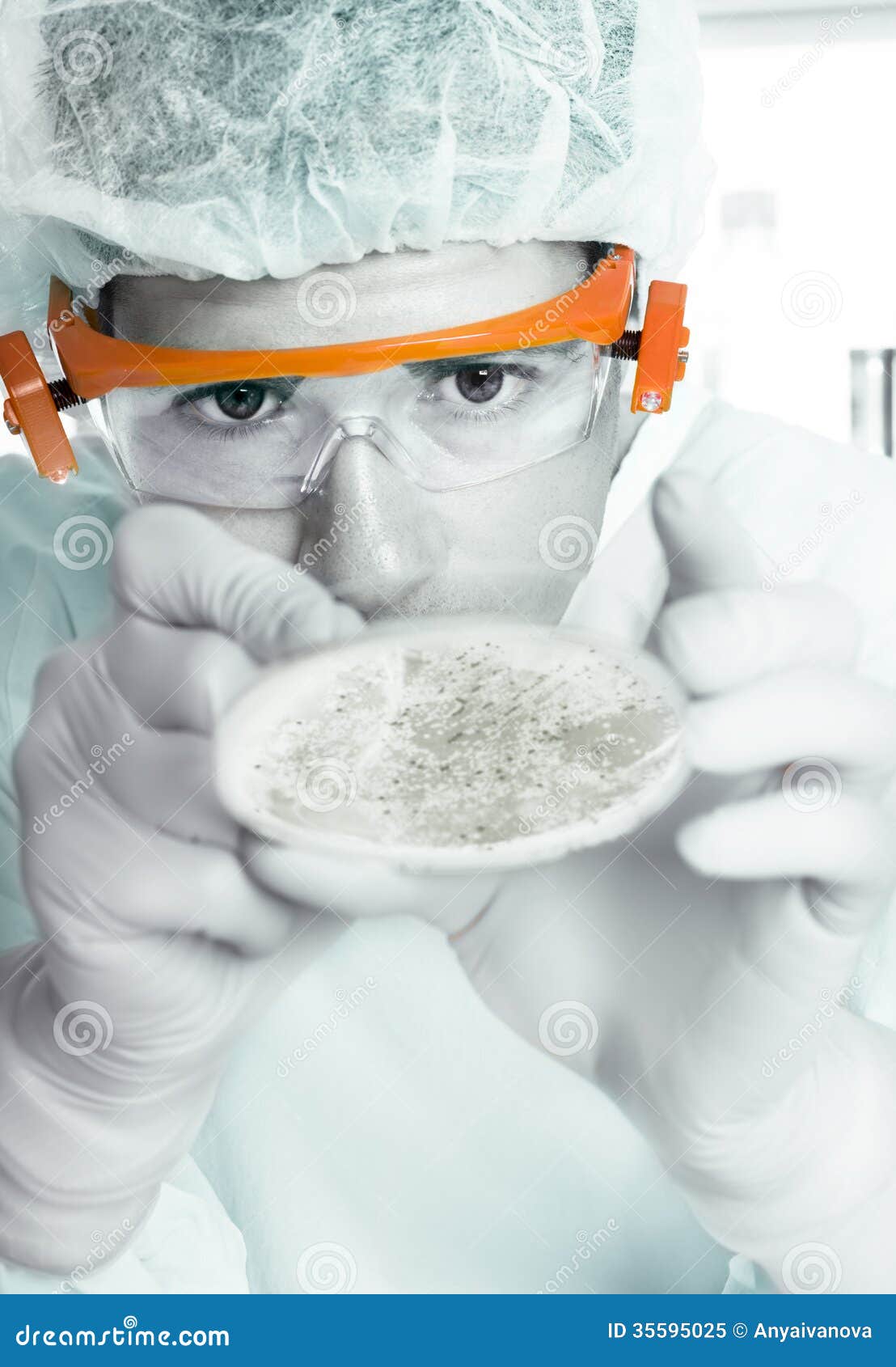 Microbiologist in Protective Workwear Stock Image - Image of biohazard ...