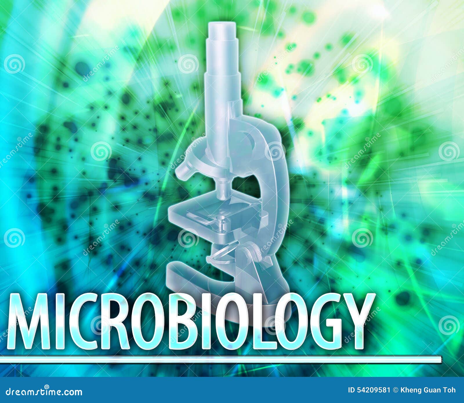 Microbiology Abstract Concept Digital Illustration Stock Illustration ...