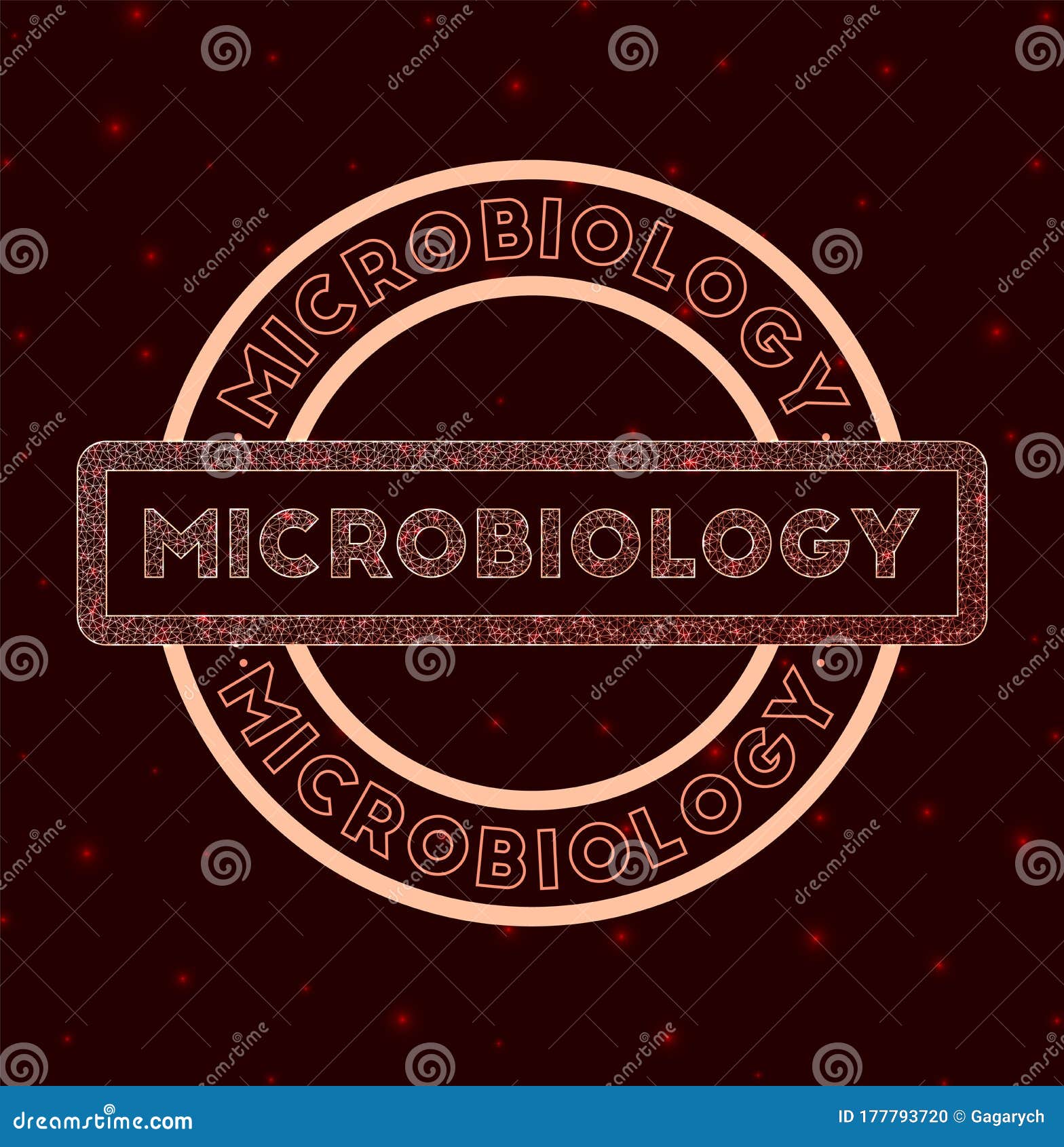 Microbiology badge. stock vector. Illustration of design - 177793720