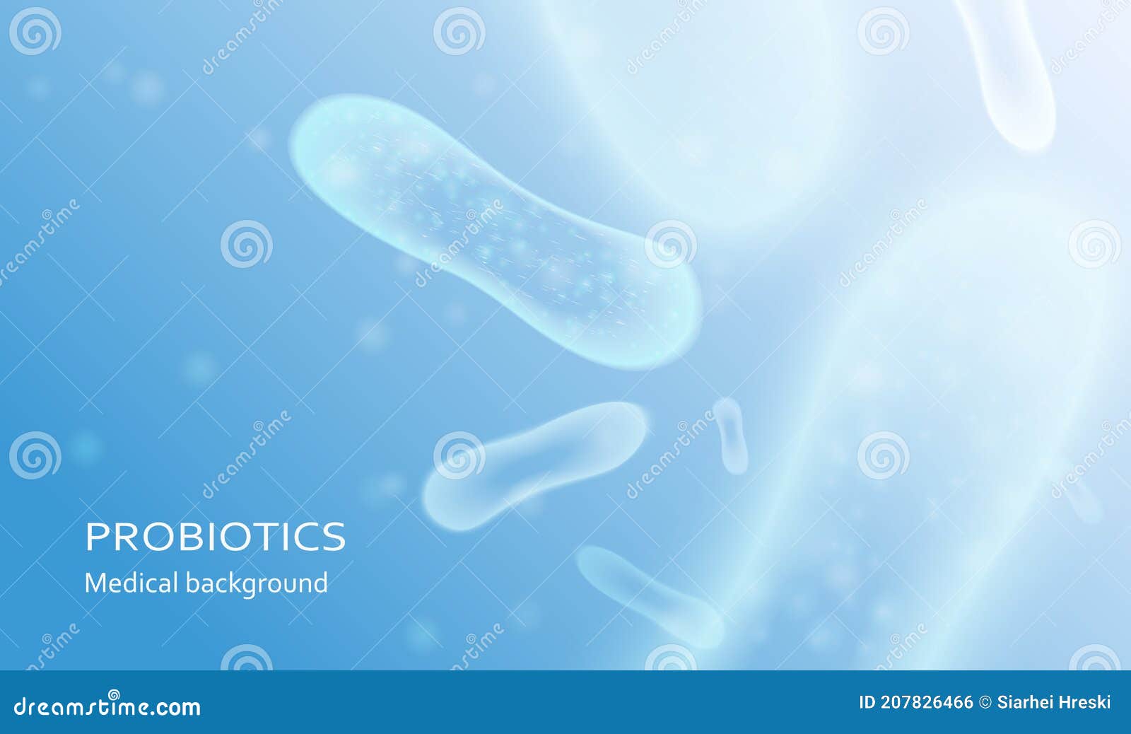 Probiotics Science Background Lacto Bacteria Supplement Microscopic