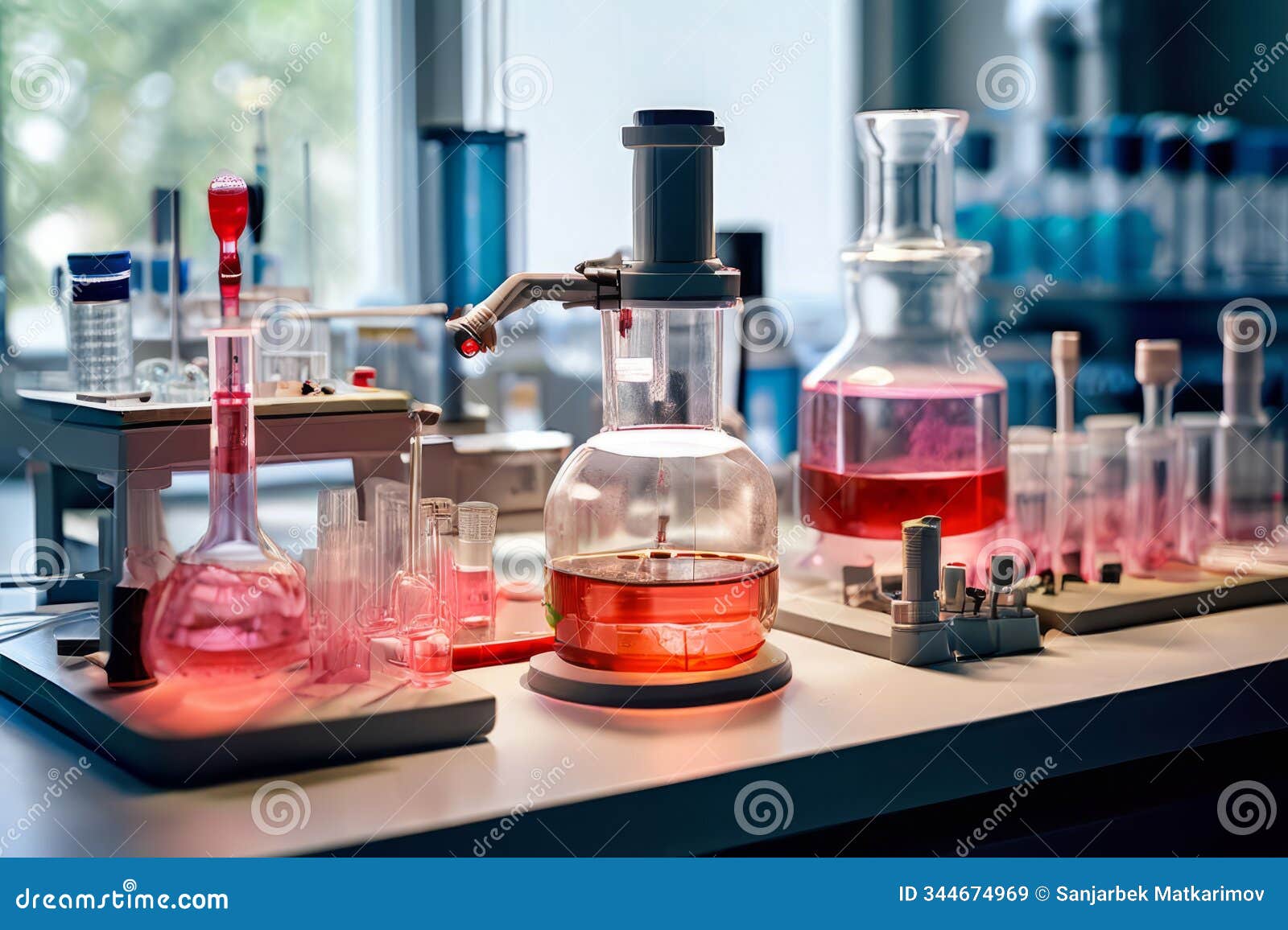 Microbiology Lab a Few Microscopes and Laboratory Equipment with Stock ...