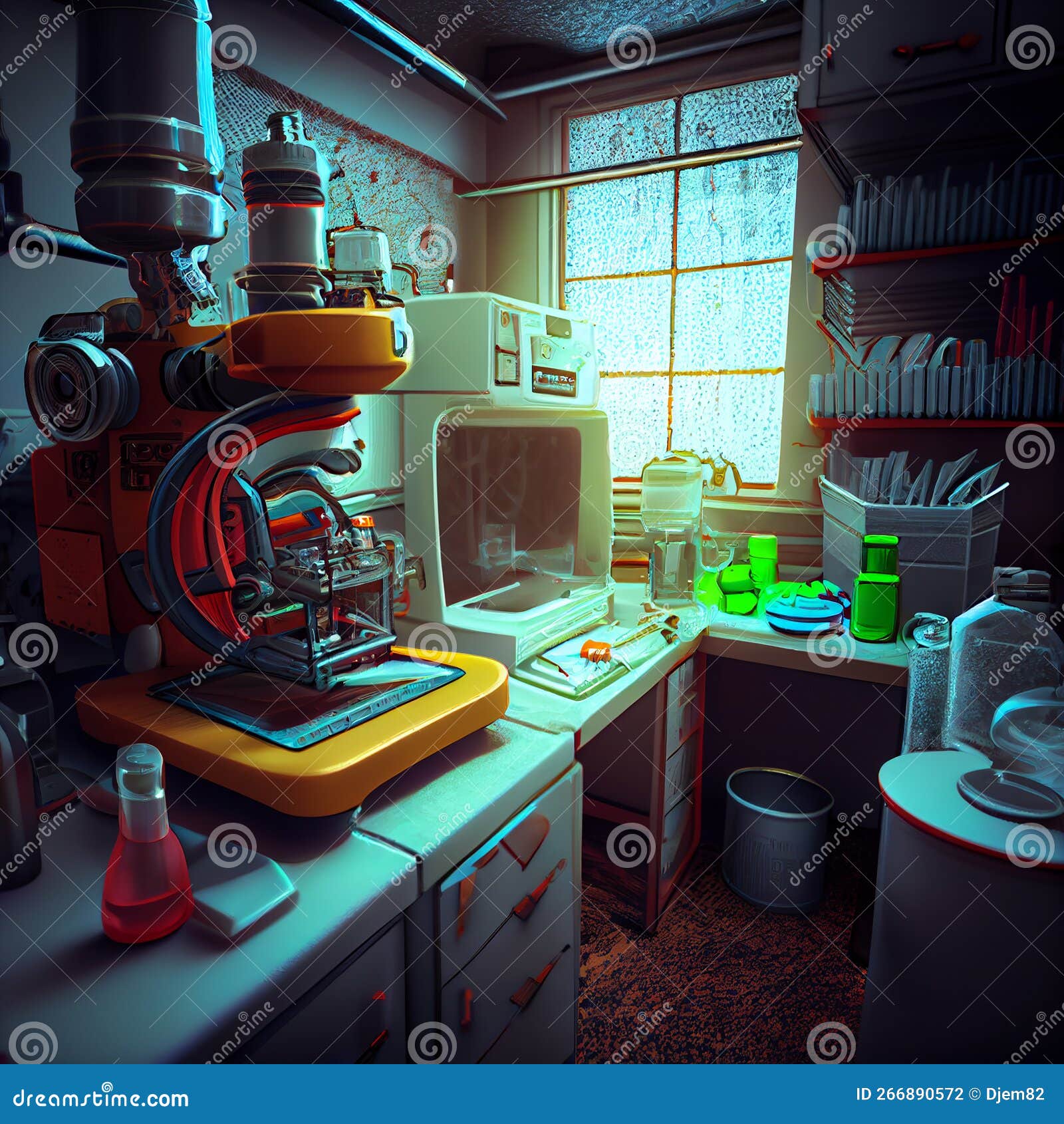 Microbiology Laboratory Created with Generative Ai Stock Photo - Image ...