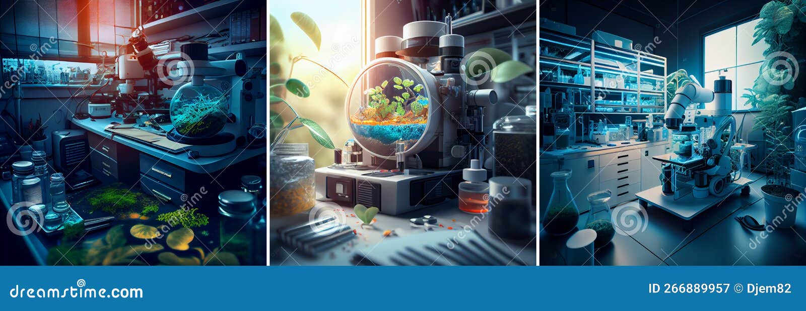 Microbiology Laboratory Created with Generative Ai Stock Illustration ...
