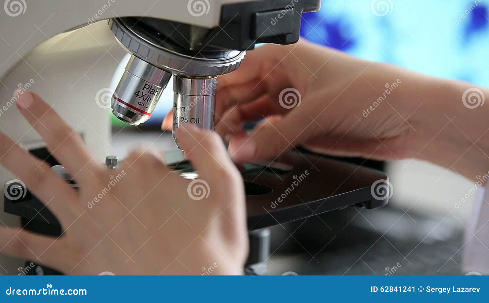 Microbiology Laboratory Work with Microscope Stock Video - Video of ...