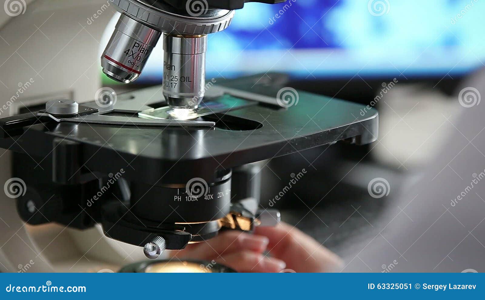 Microbiology Laboratory Work with Microscope Stock Video - Video of ...