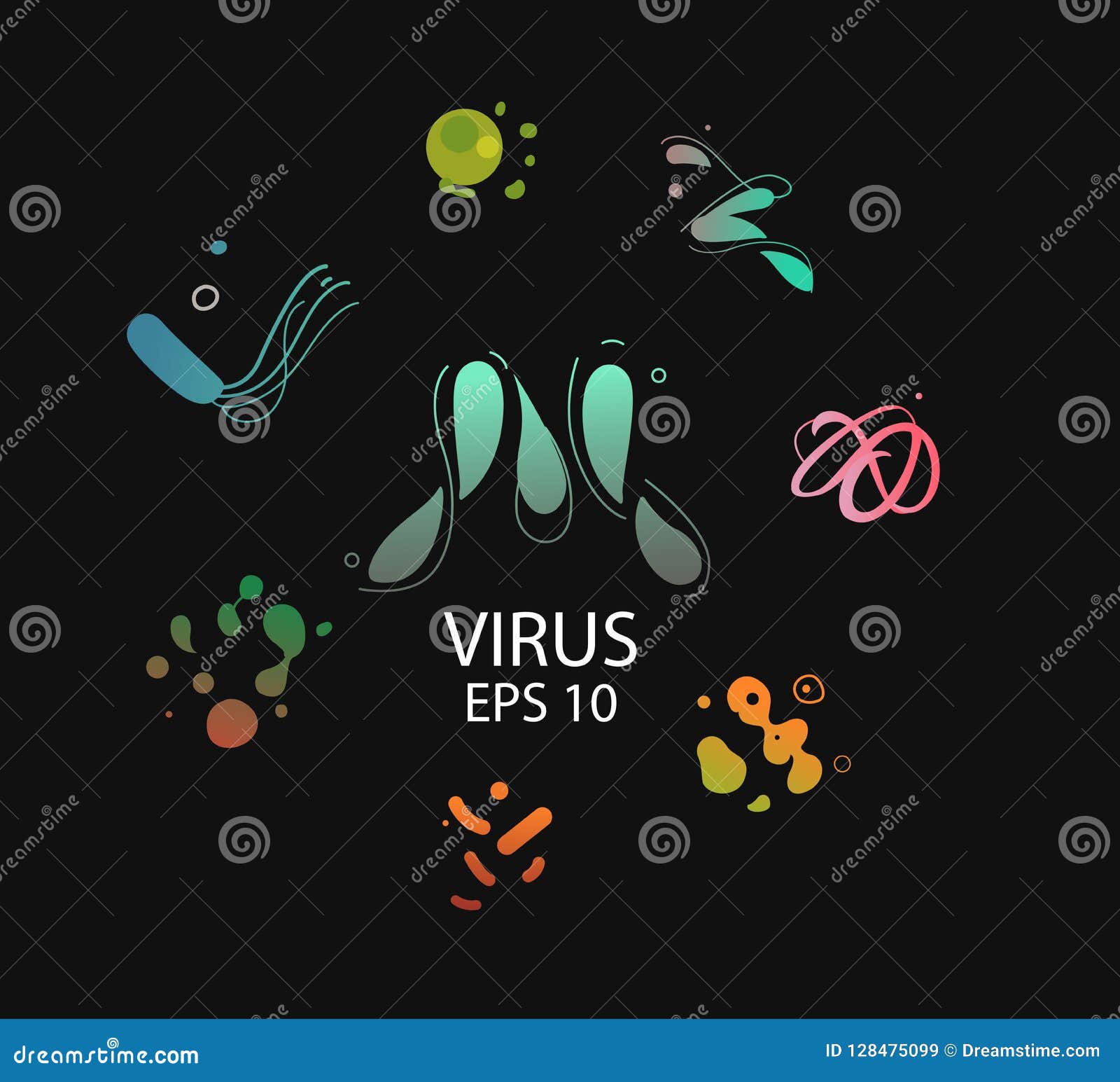 Microbiology Logo Set. Microbiology Research Center, Microorganisms and ...