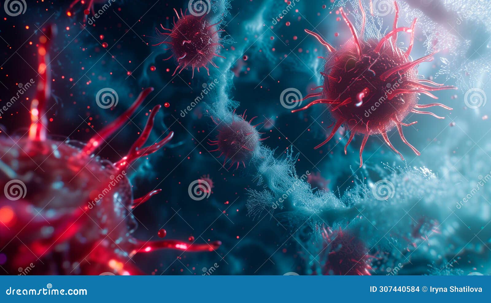 Microbiology.Microscope Bacteria. Herpes Simplex Virus Type One in the ...