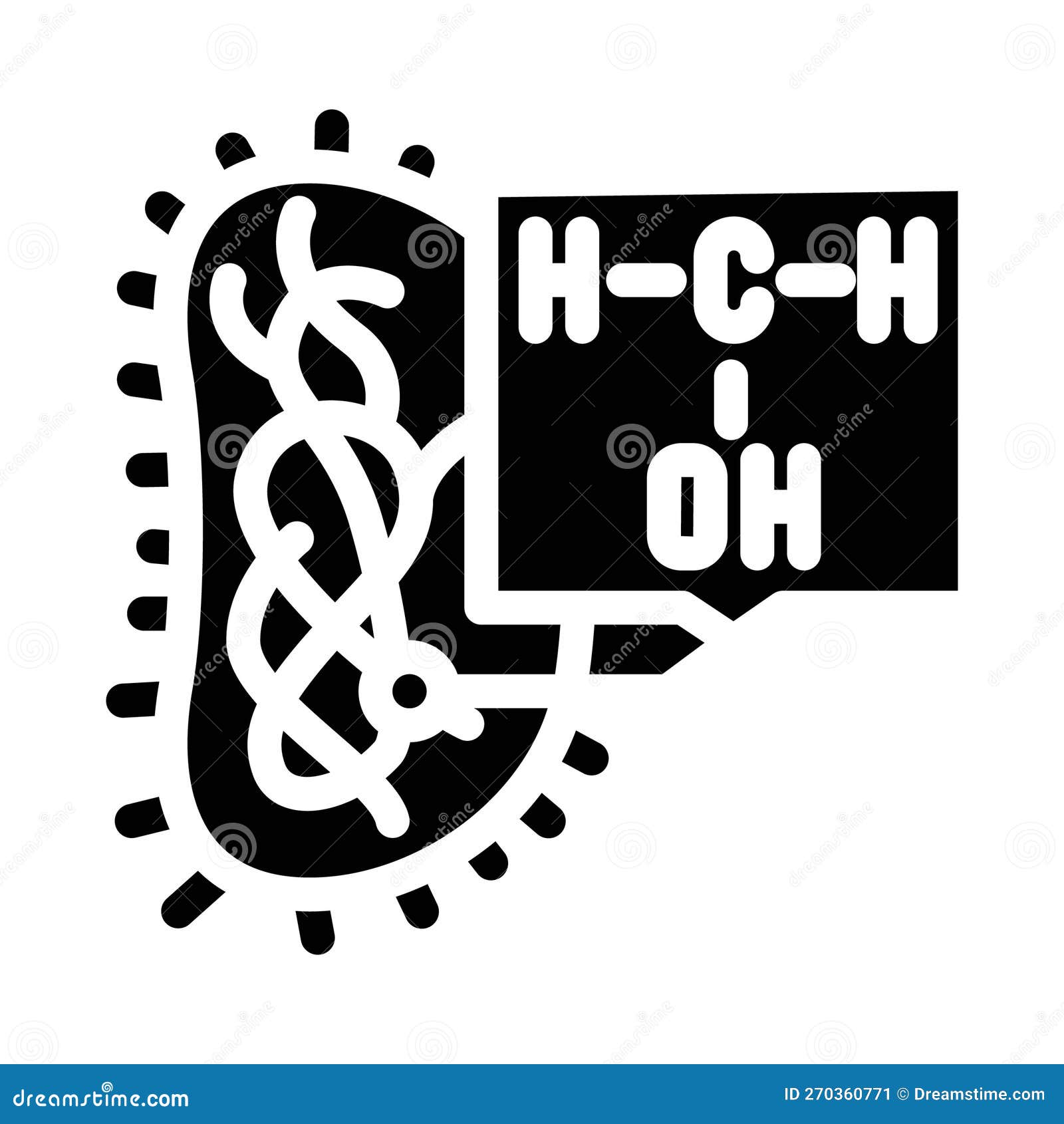 Microbiology Molecular Structure Glyph Icon Vector Illustration Stock ...