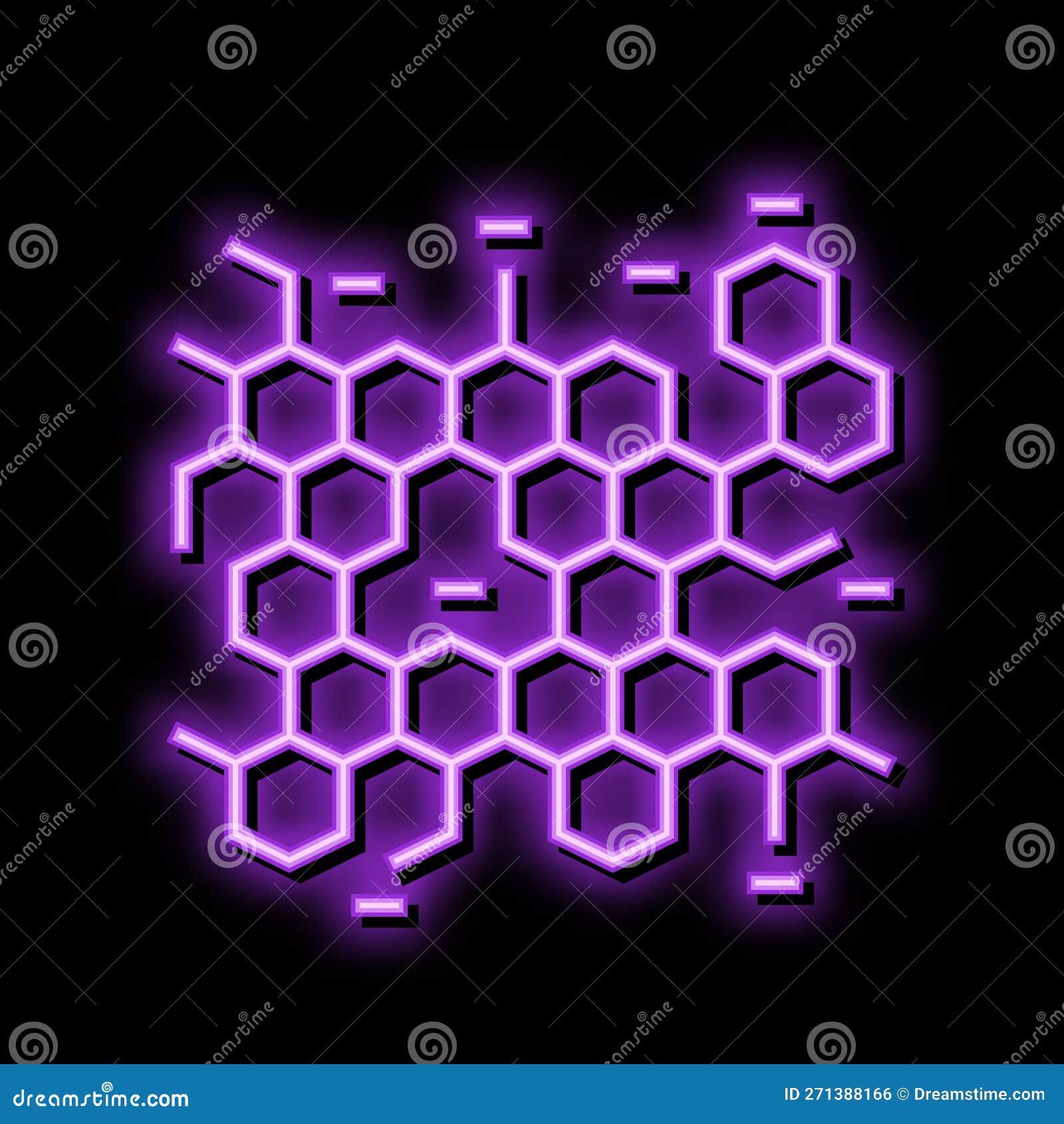 Microbiology Molecular Structure Neon Glow Icon Illustration Stock ...