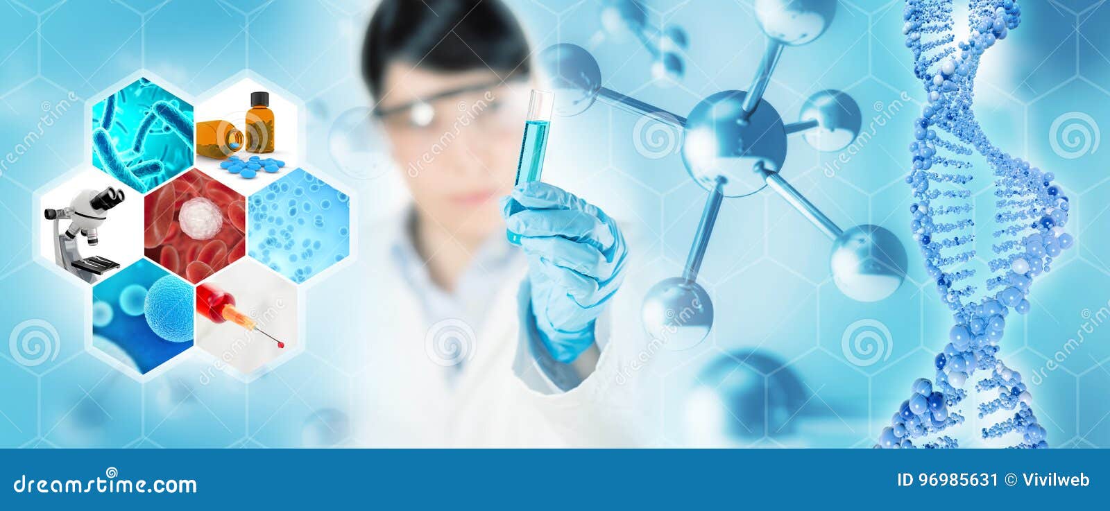 Microbiology Research Background Royalty-Free Cartoon | CartoonDealer ...