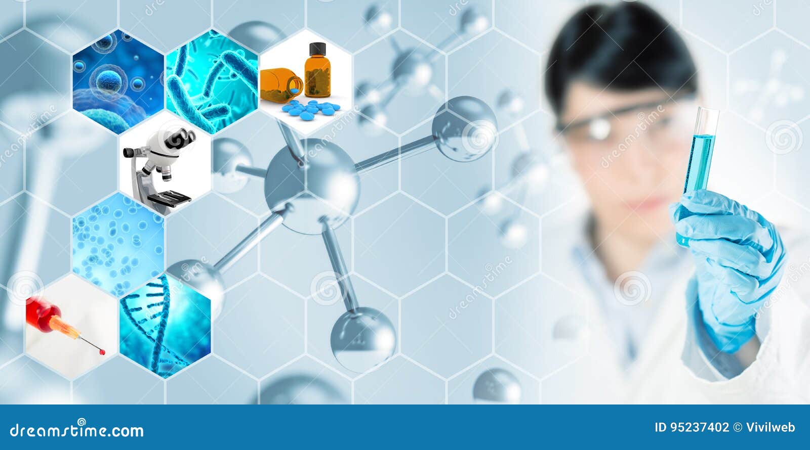 Microbiology Research Background Stock Illustration - Illustration of ...