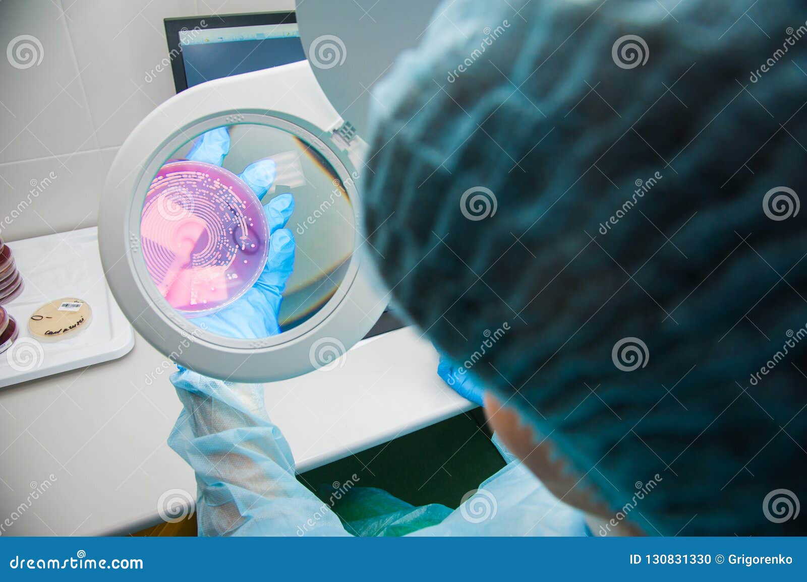 Microbiology Research in Laboratory Stock Photo - Image of experiment ...