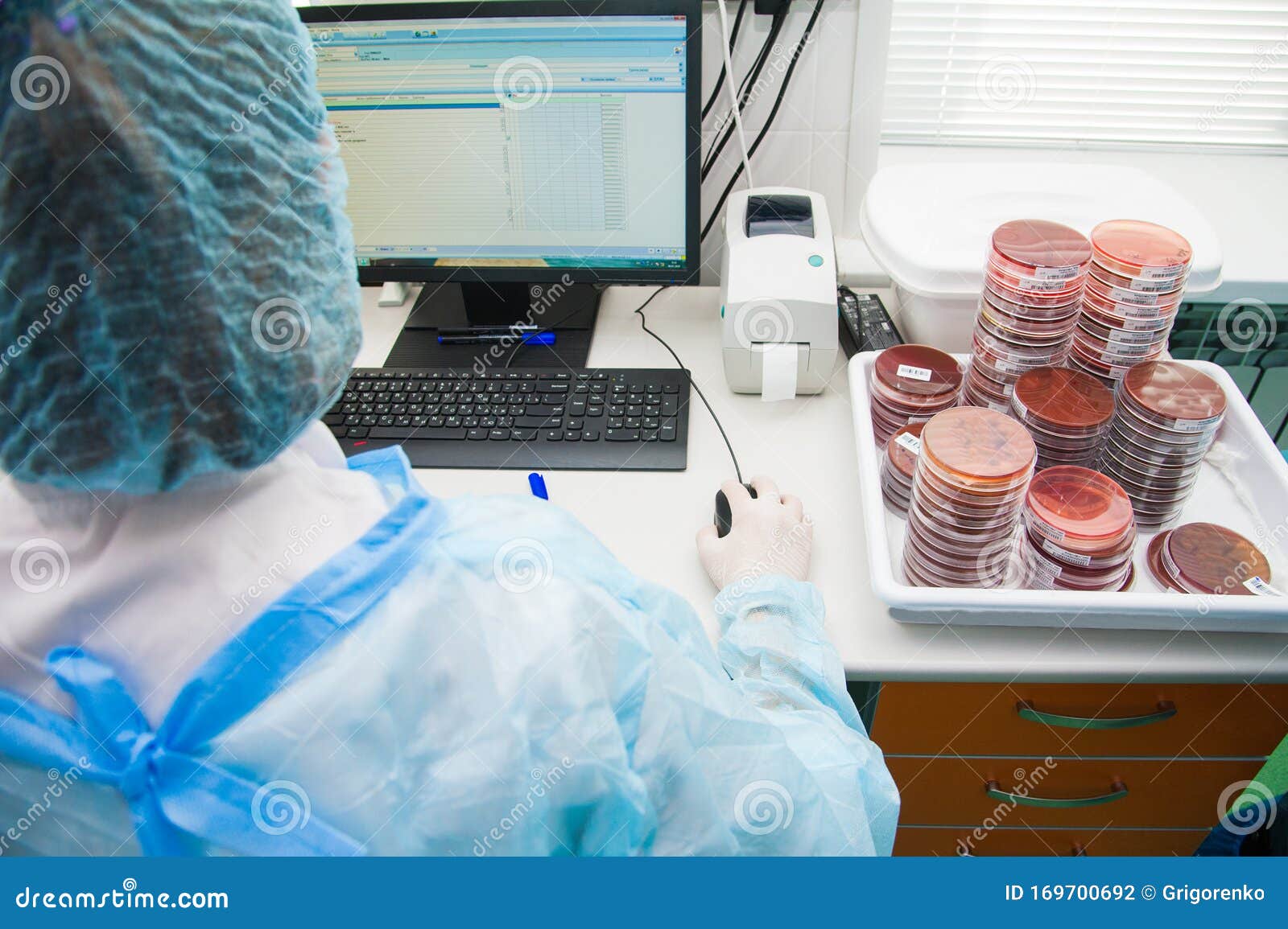Microbiology Research in Laboratory Stock Photo - Image of test ...