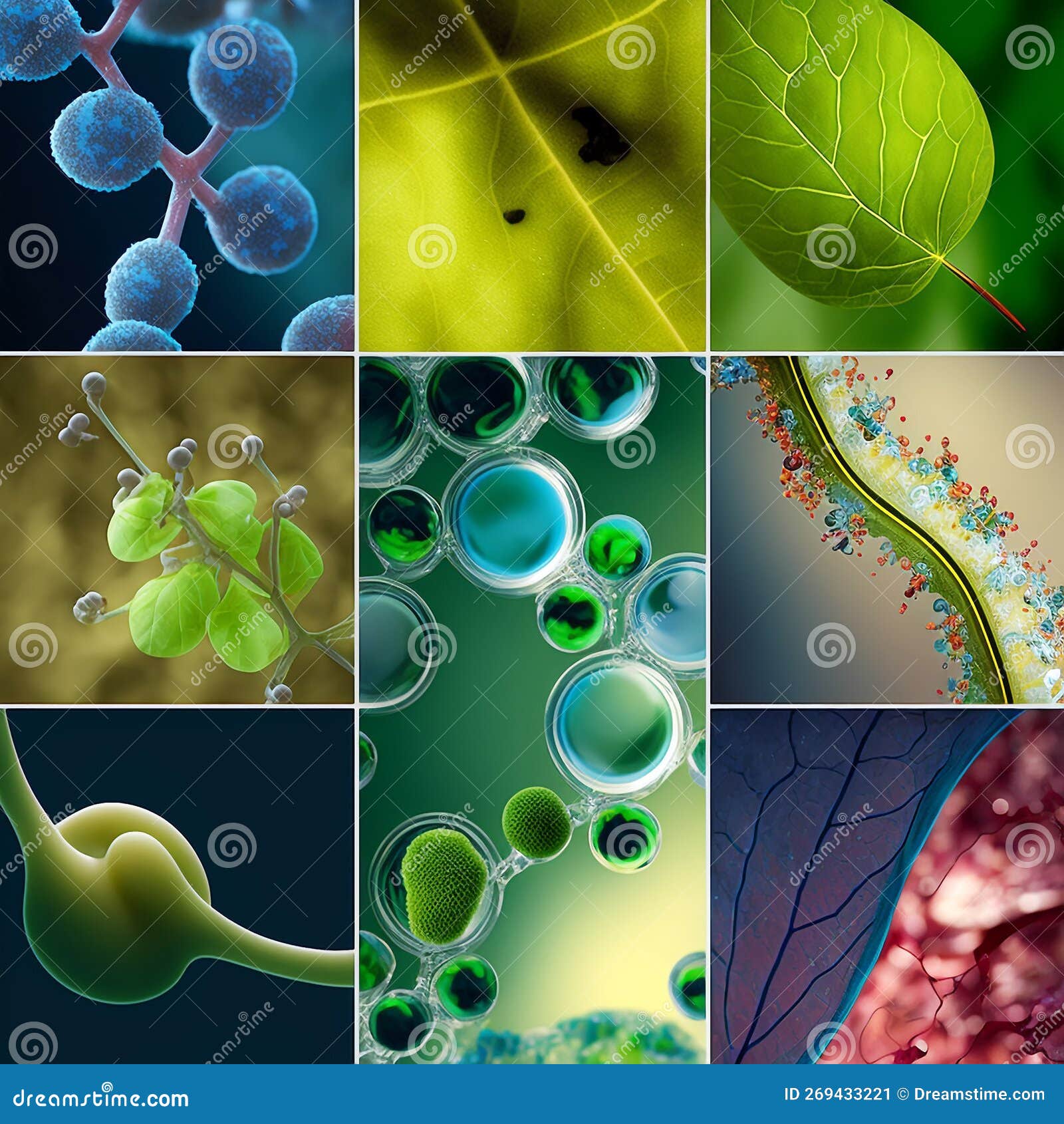 Microbiology Science Research, Concept Art Stock Illustration ...