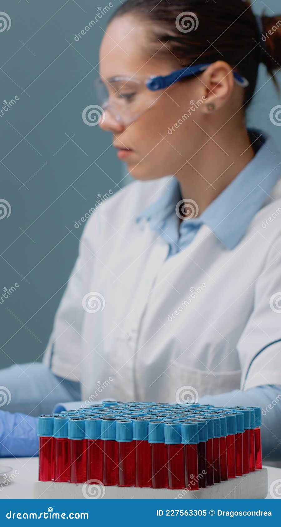 Microbiology Specialist Using Computer in Laboratory Stock Image ...