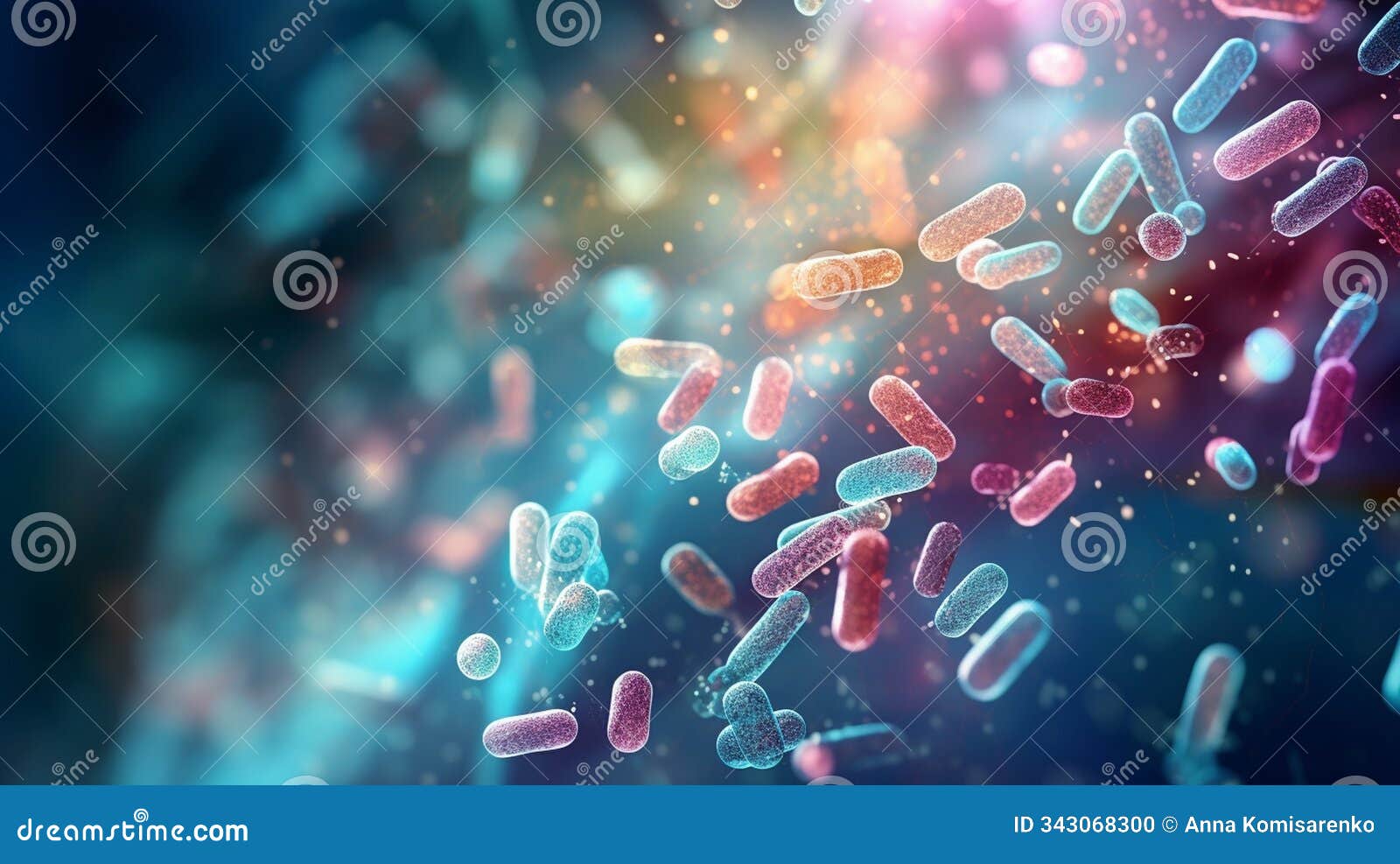 Microbiology Under Microscope.Probiotics Bacteria.Biology, Science ...